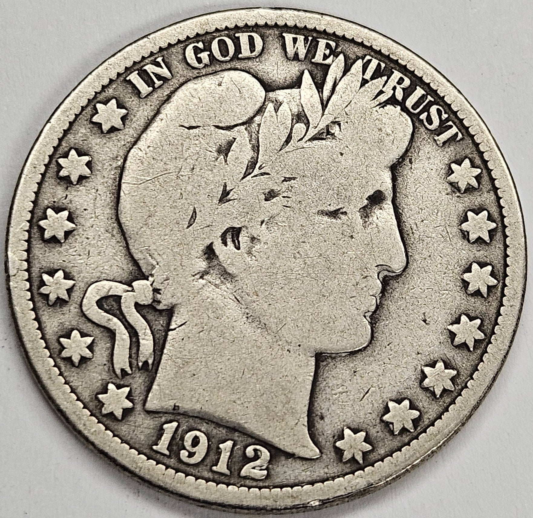 1912 Barber Half VG/Fine – Mount Vernon Coin