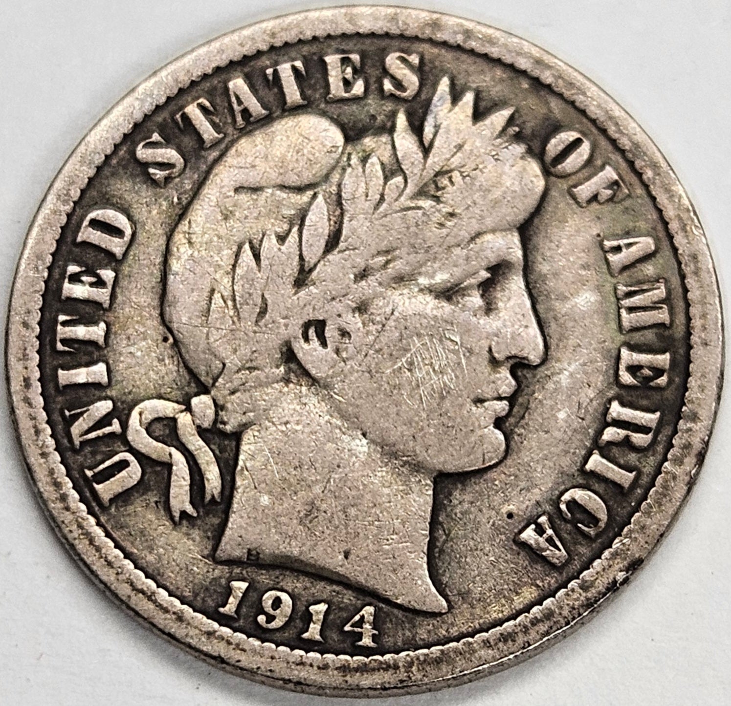 1914 Barber Dime Fine – Mount Vernon Coin