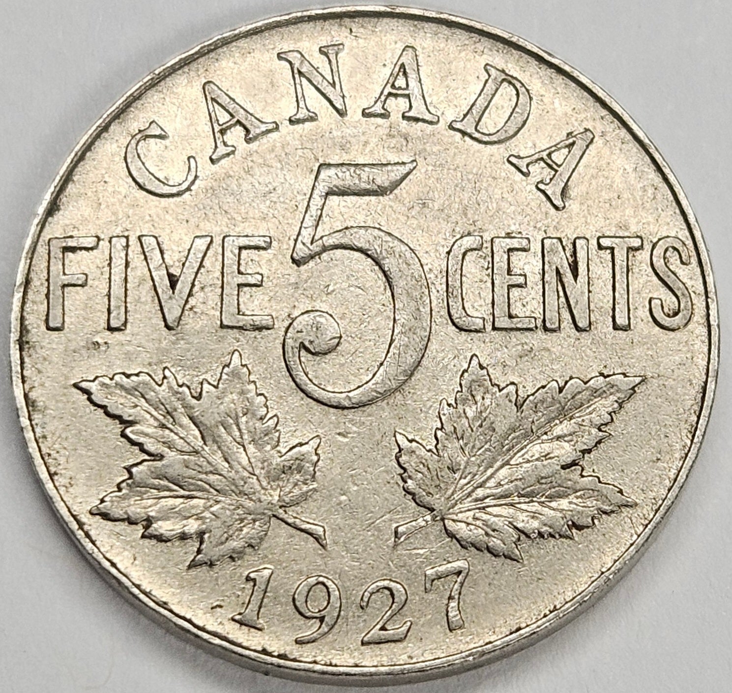 1927 Canadian 5 Cents Extremely Fine – Mount Vernon Coin