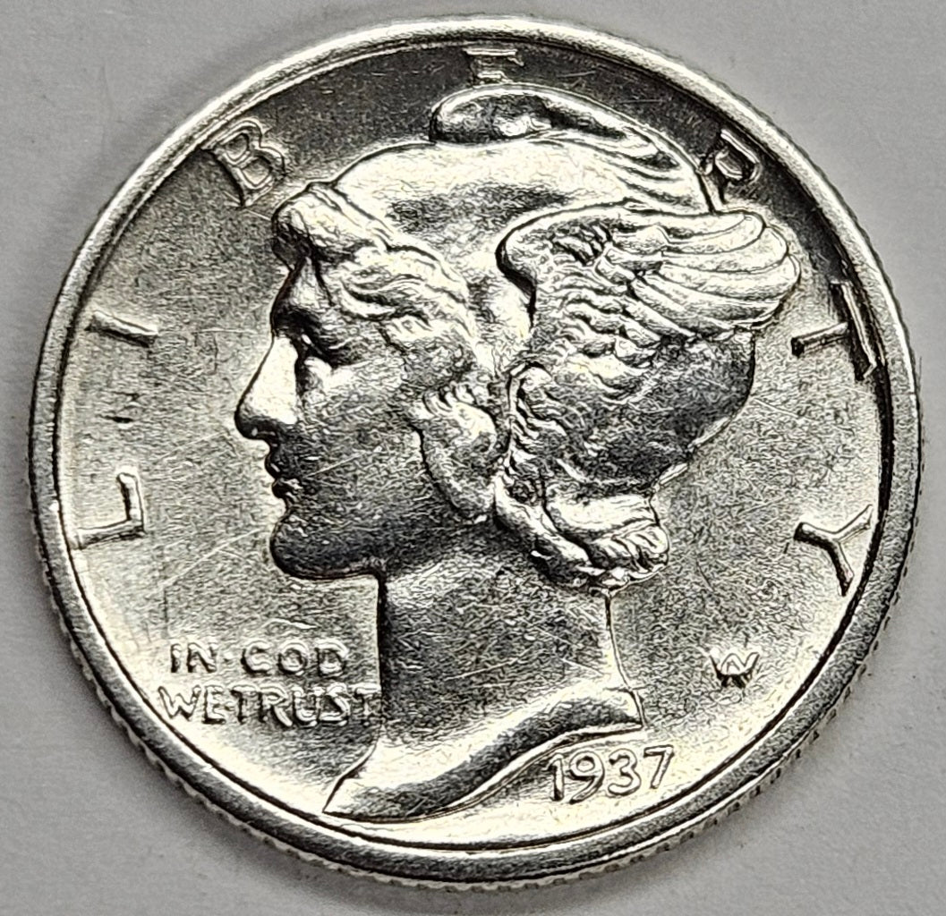 1937-D Mercury Dime Select Brilliant Uncirculated – Mount Vernon Coin