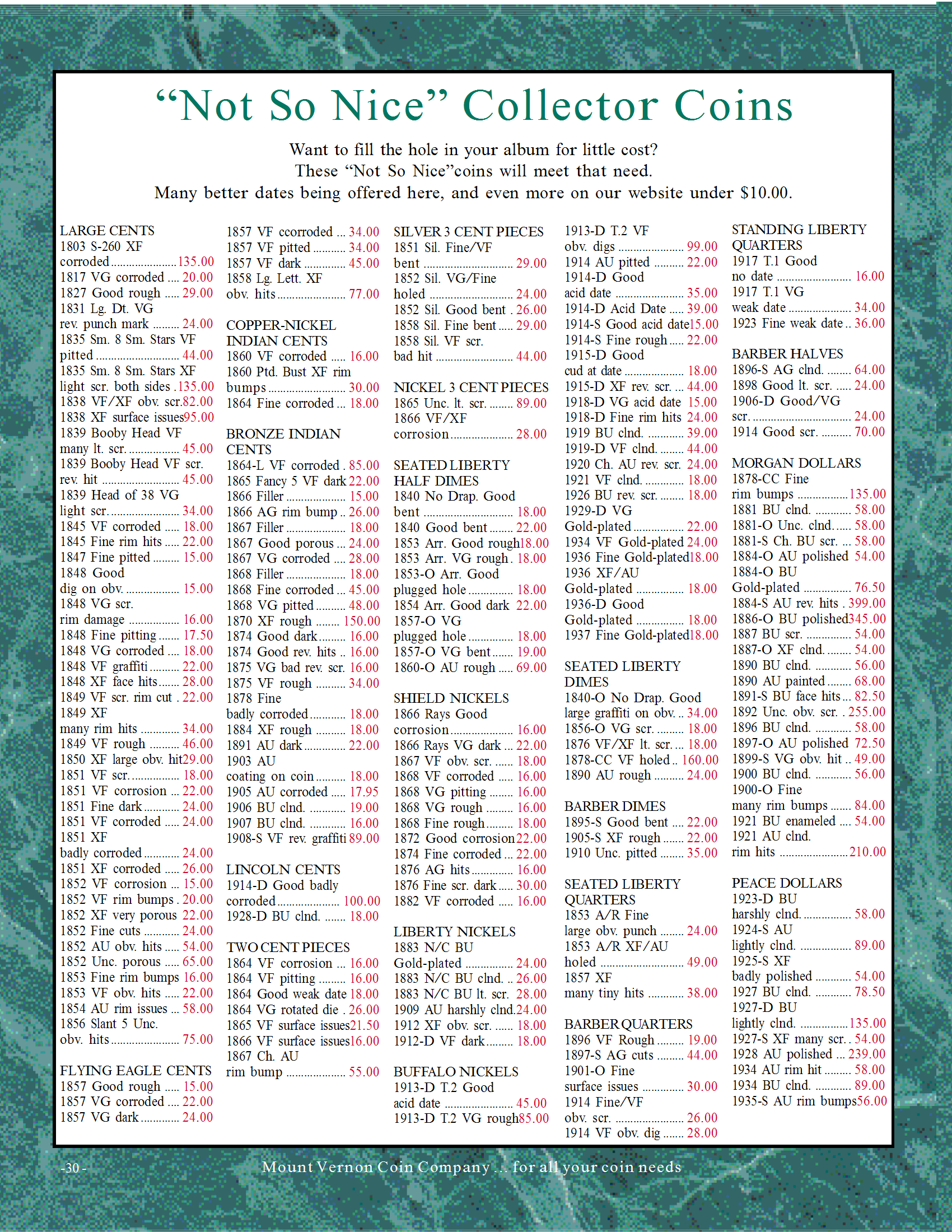 Catalog 1040 Page 30 – Mount Vernon Coin