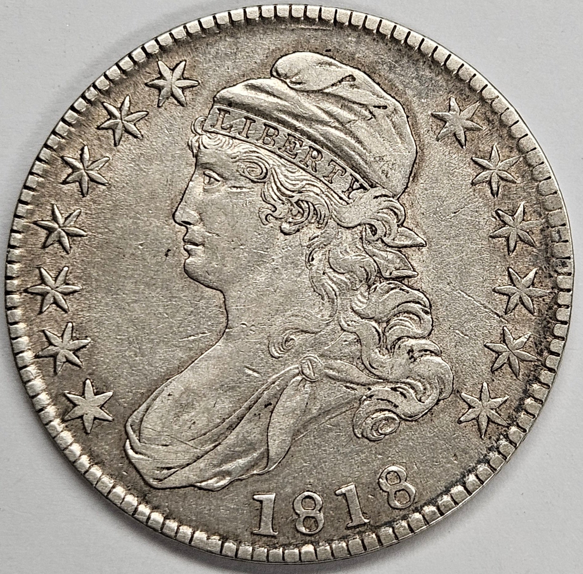 1818 Bust Half Choice About Uncirculated – Mount Vernon Coin