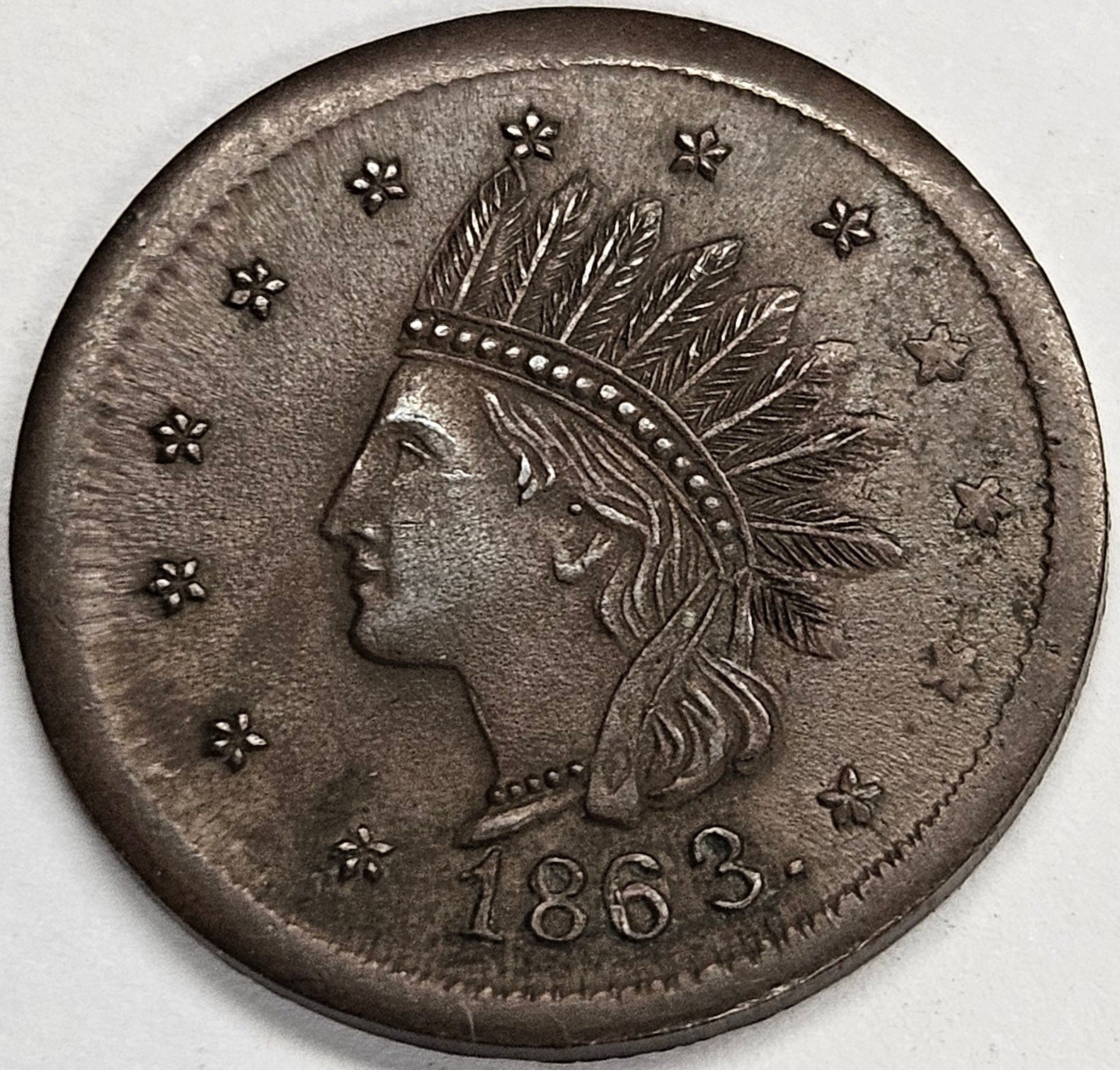 1863 Not One Cent Civil War Token Choice Uncirculated Brown – Mount ...