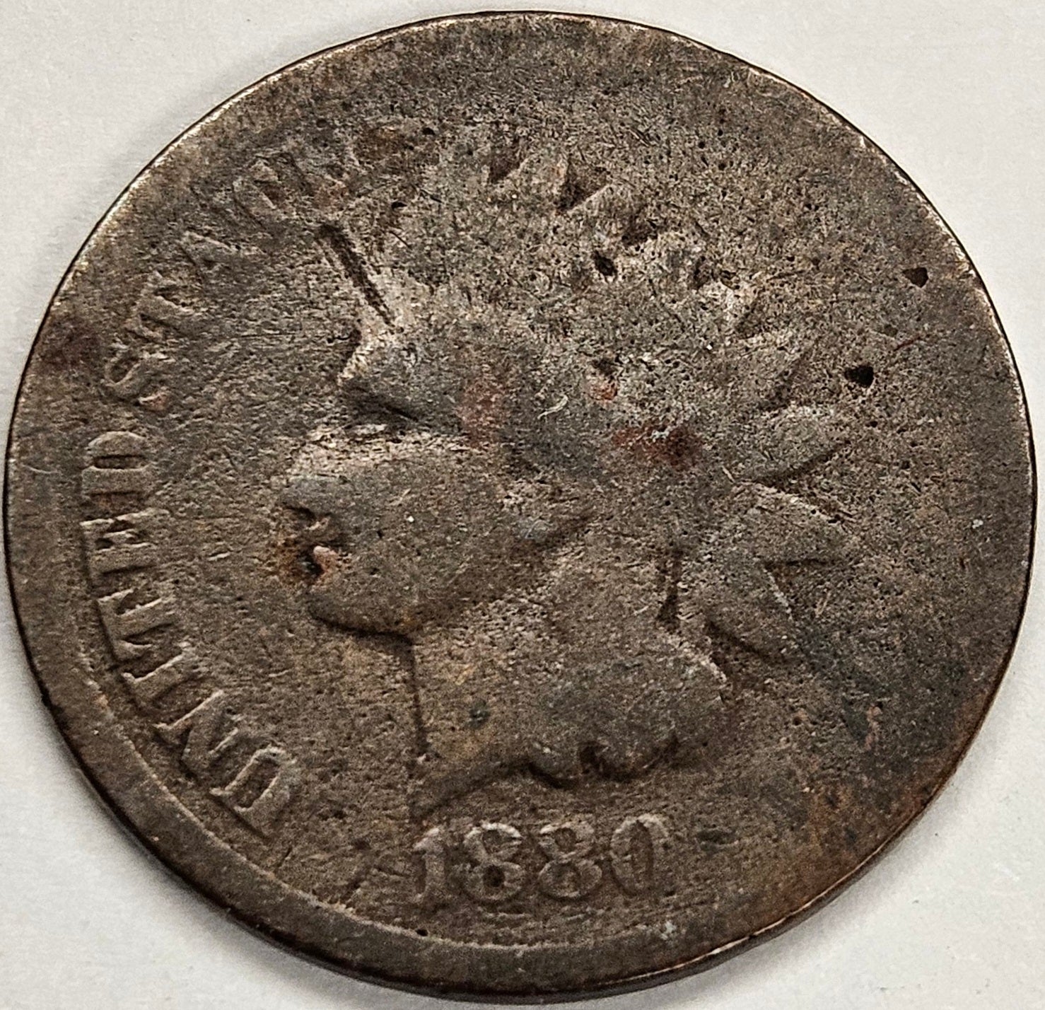 1880 Indian Cent About Good – Mount Vernon Coin