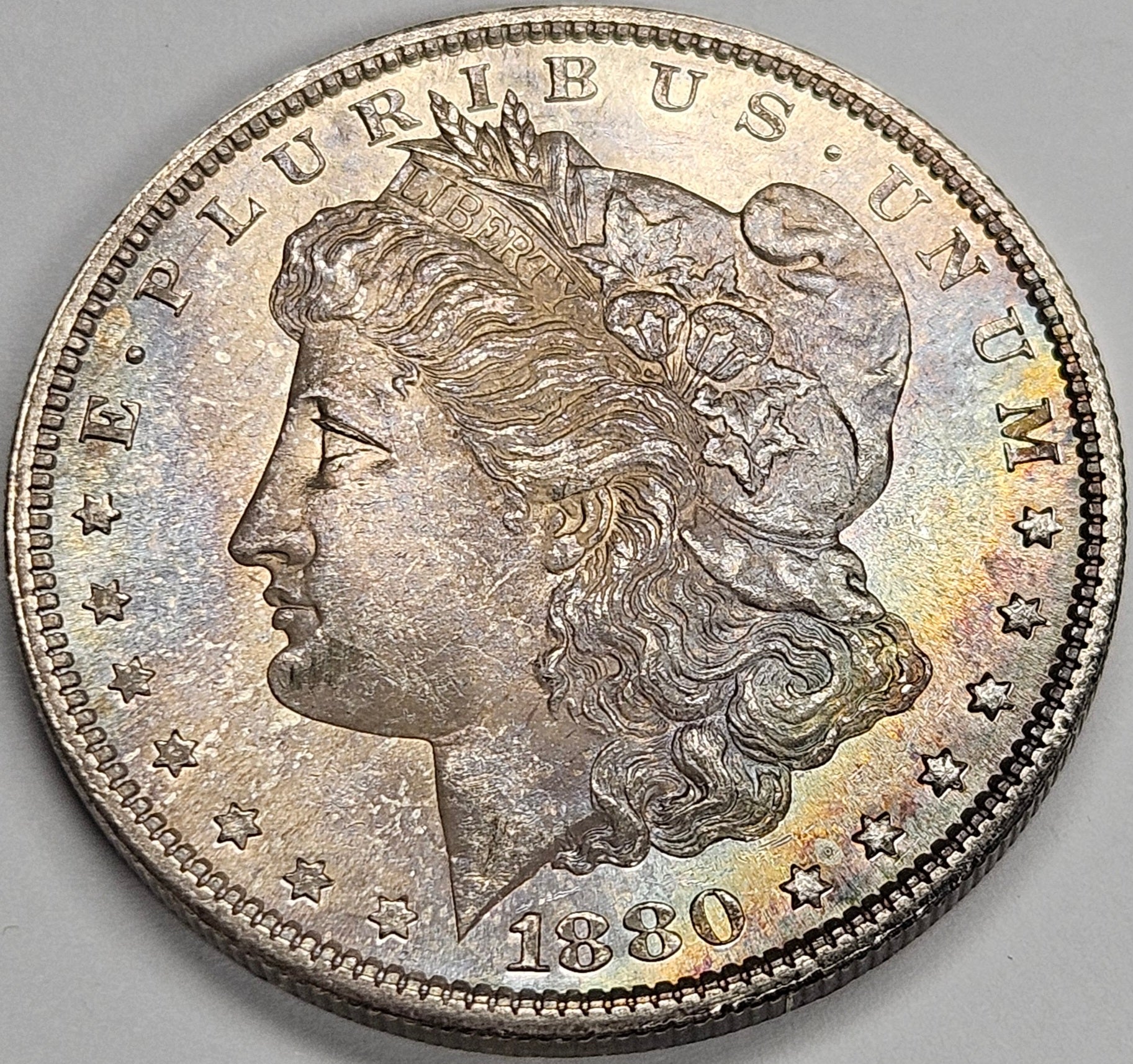 1880-S Morgan Dollar Gem BU Color! – Mount Vernon Coin