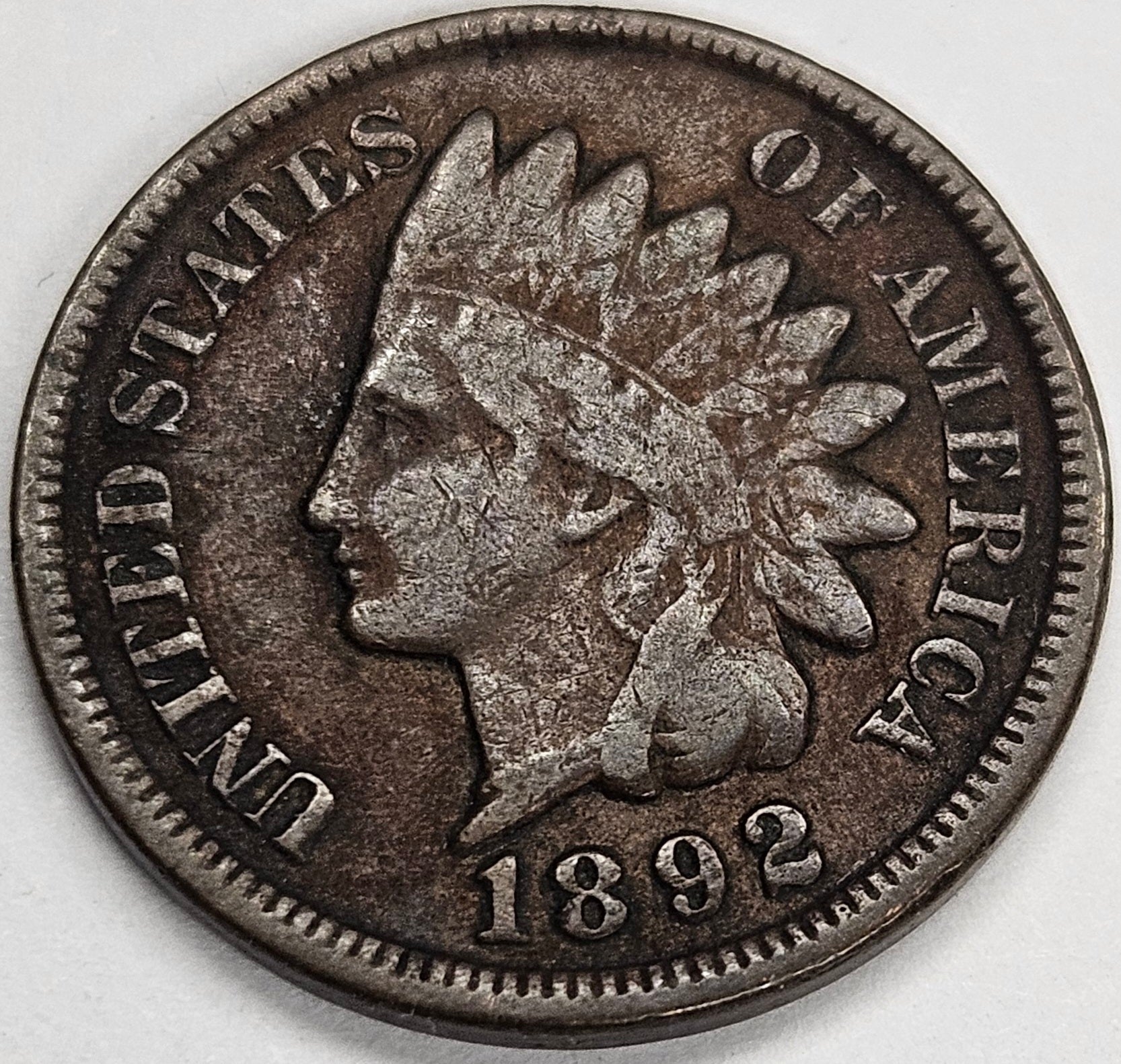 1892 Indian Cent Fine – Mount Vernon Coin