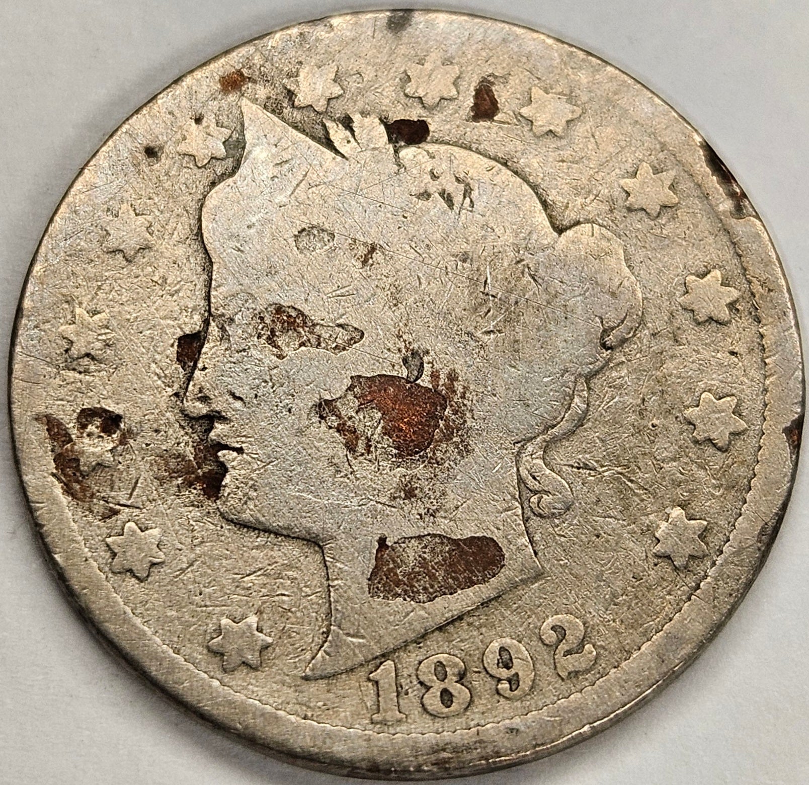 1892 Liberty Nickel Good bad scratches – Mount Vernon Coin