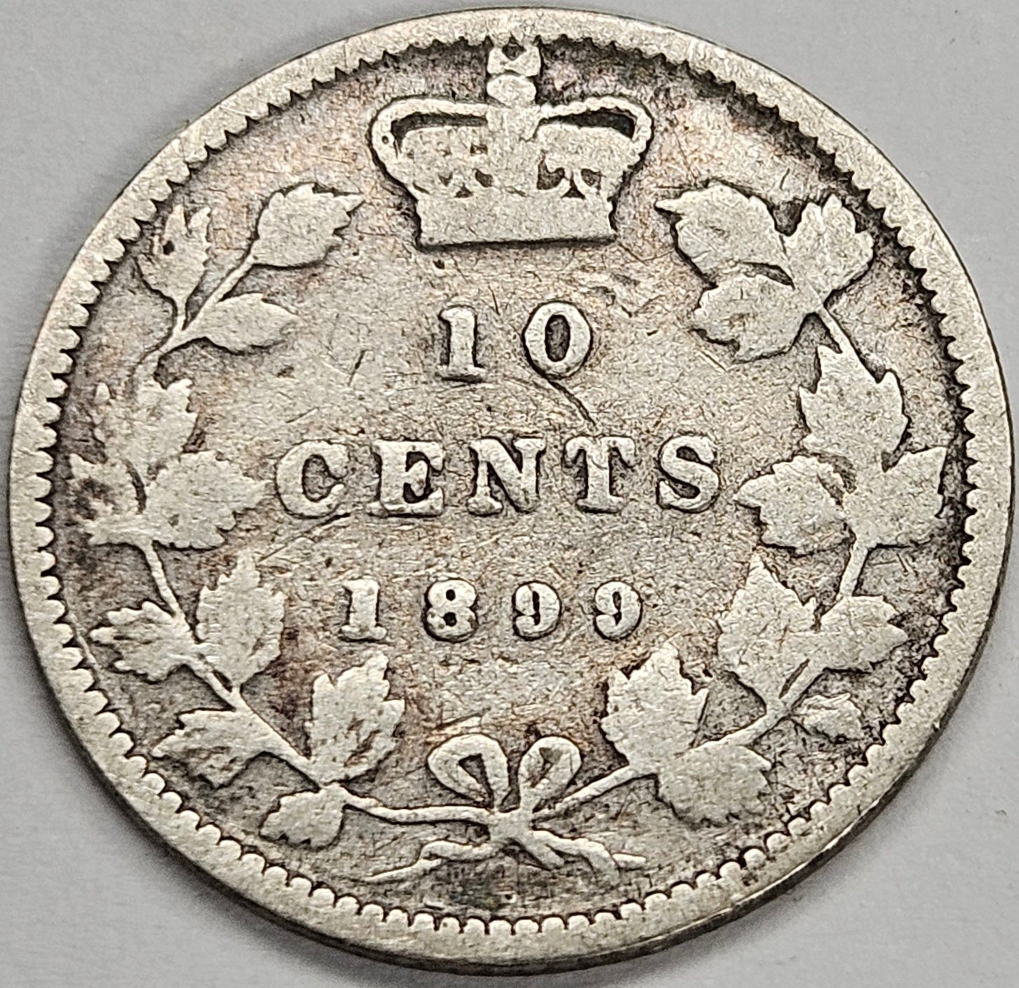 1899 Small 9 Canadian 10 Cents VG/Fine – Mount Vernon Coin