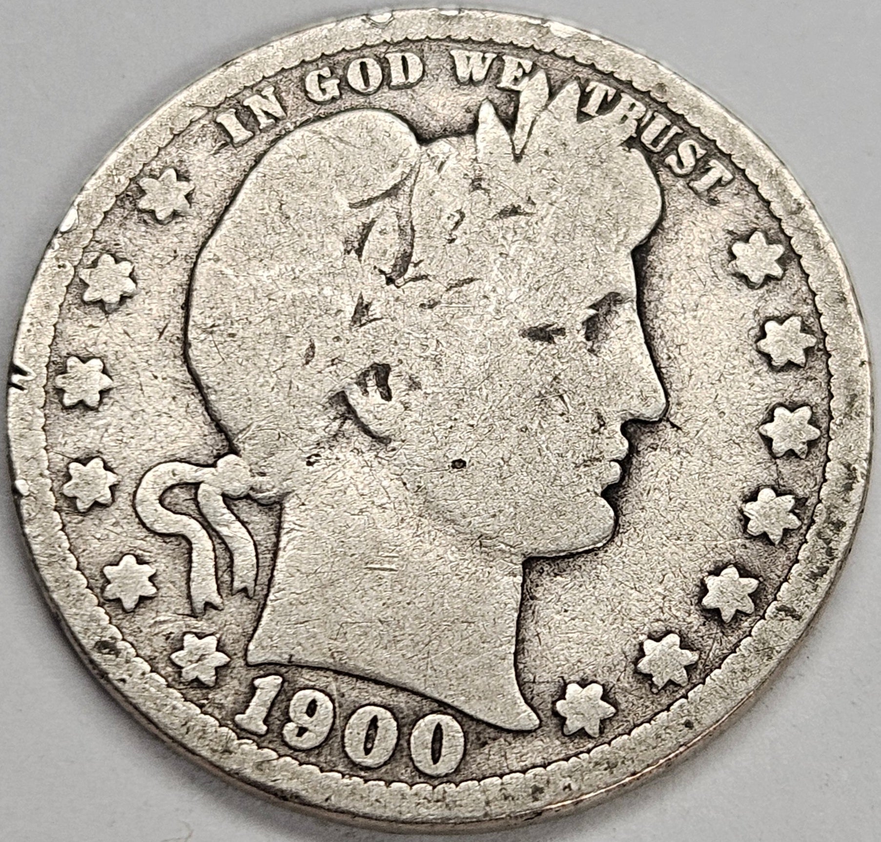 1900 Barber Quarter Good – Mount Vernon Coin