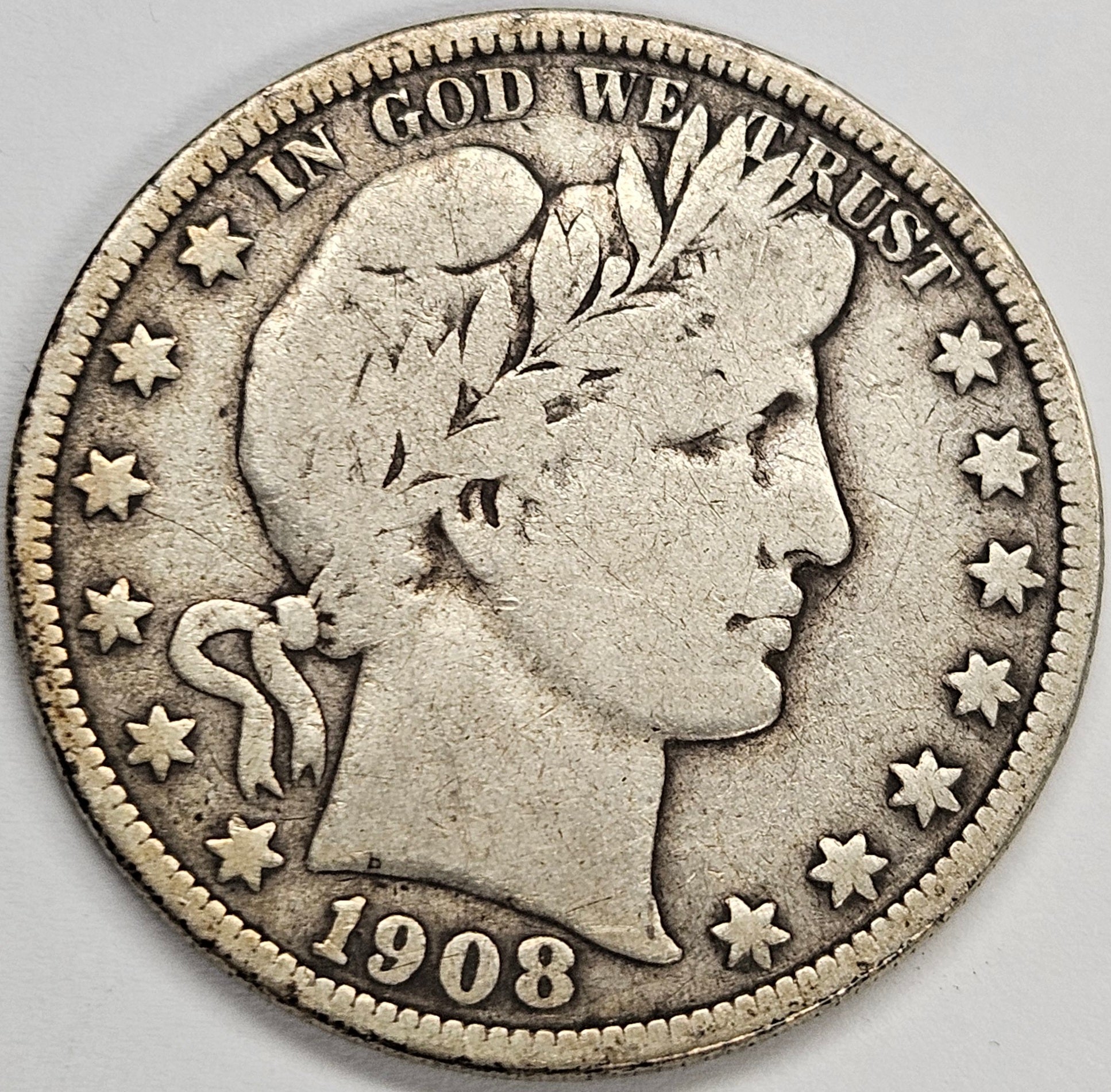1908 Barber Half Fine – Mount Vernon Coin