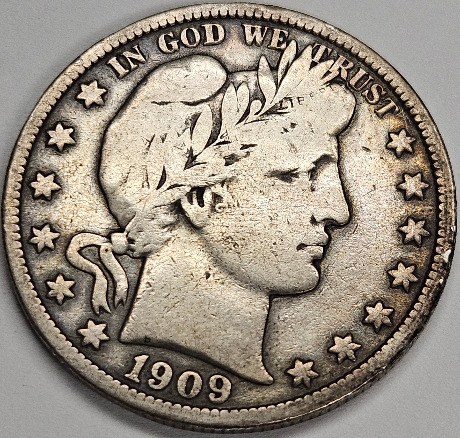 1909 Barber Half Very Fine – Mount Vernon Coin