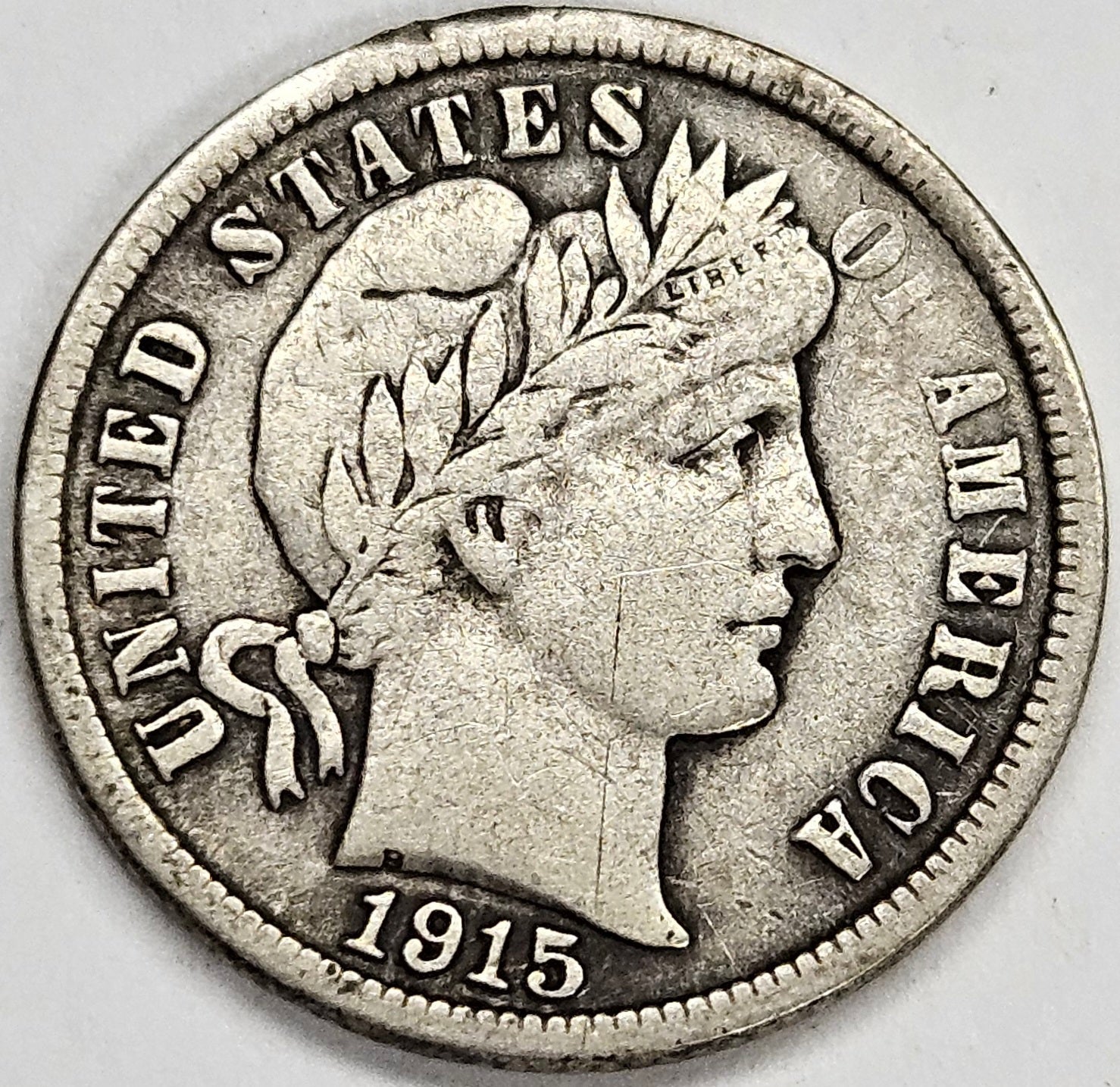 1915 Barber Dime Very Fine – Mount Vernon Coin