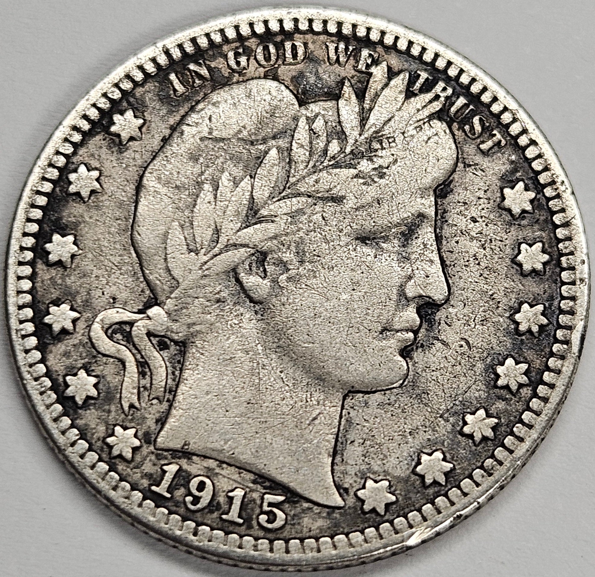 1915-D Barber Quarter VF/XF – Mount Vernon Coin