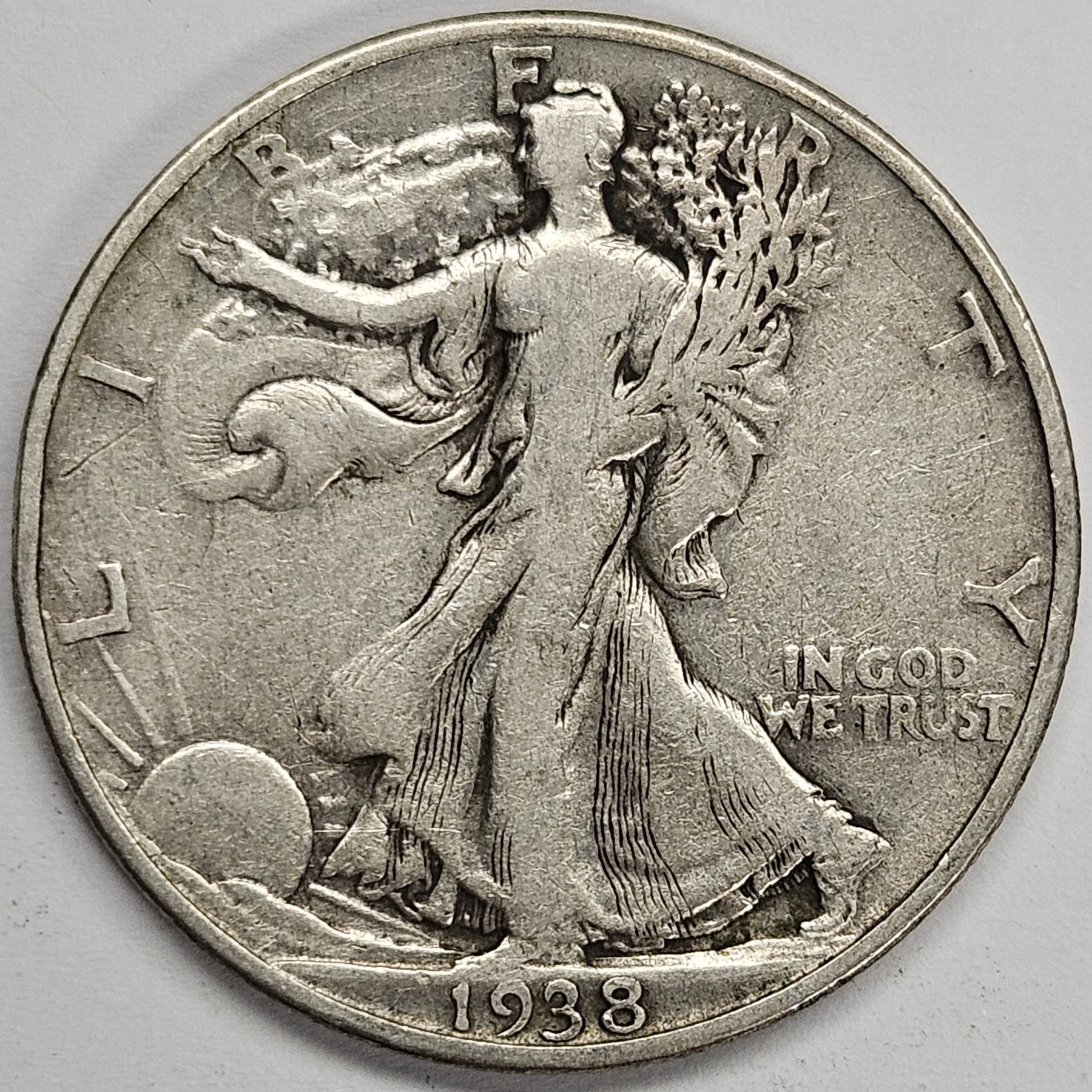 1938-D Walking Liberty Half VF/XF – Mount Vernon Coin