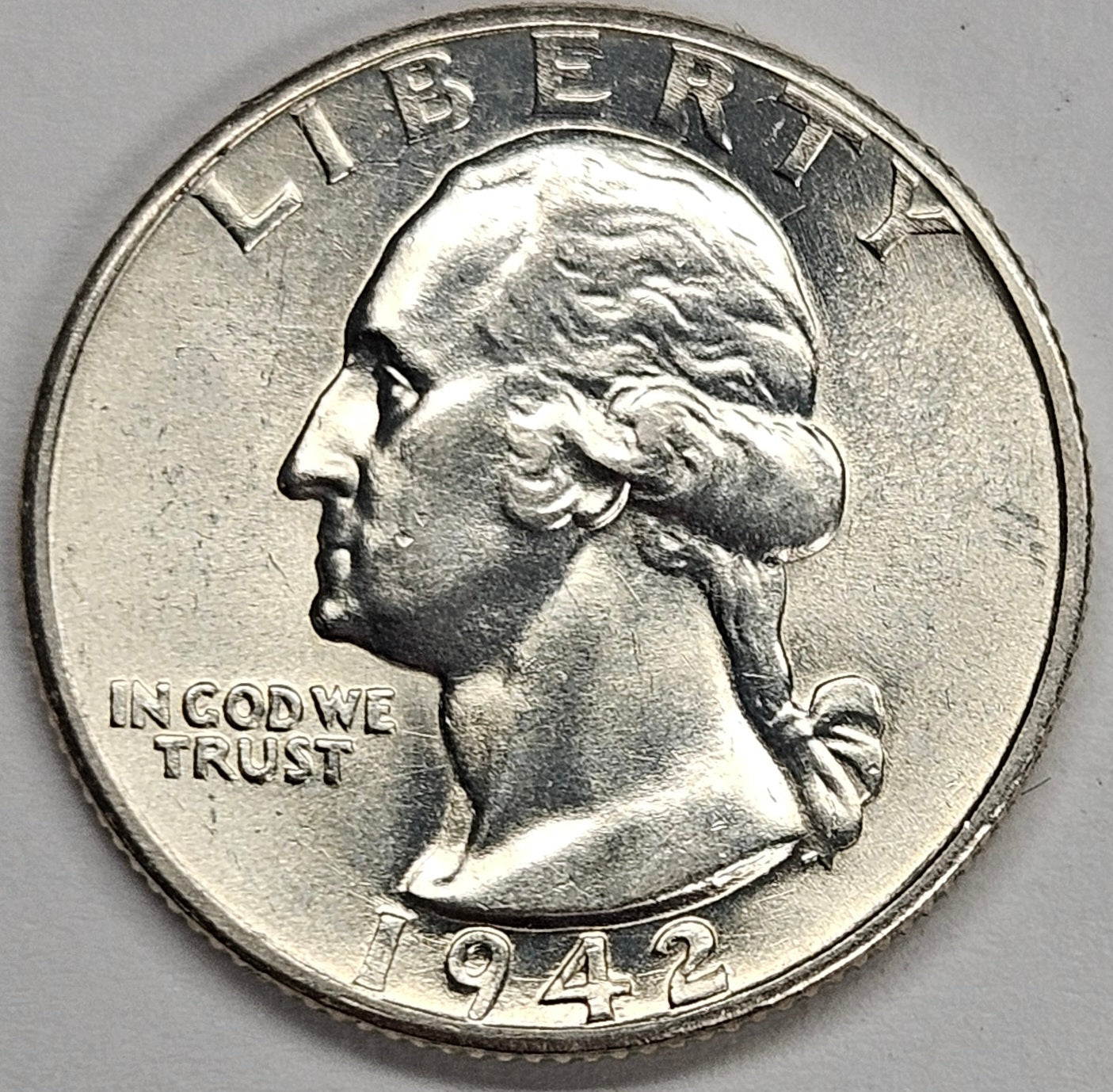 1942-D Washington Quarter Brilliant Uncirculated – Mount Vernon Coin