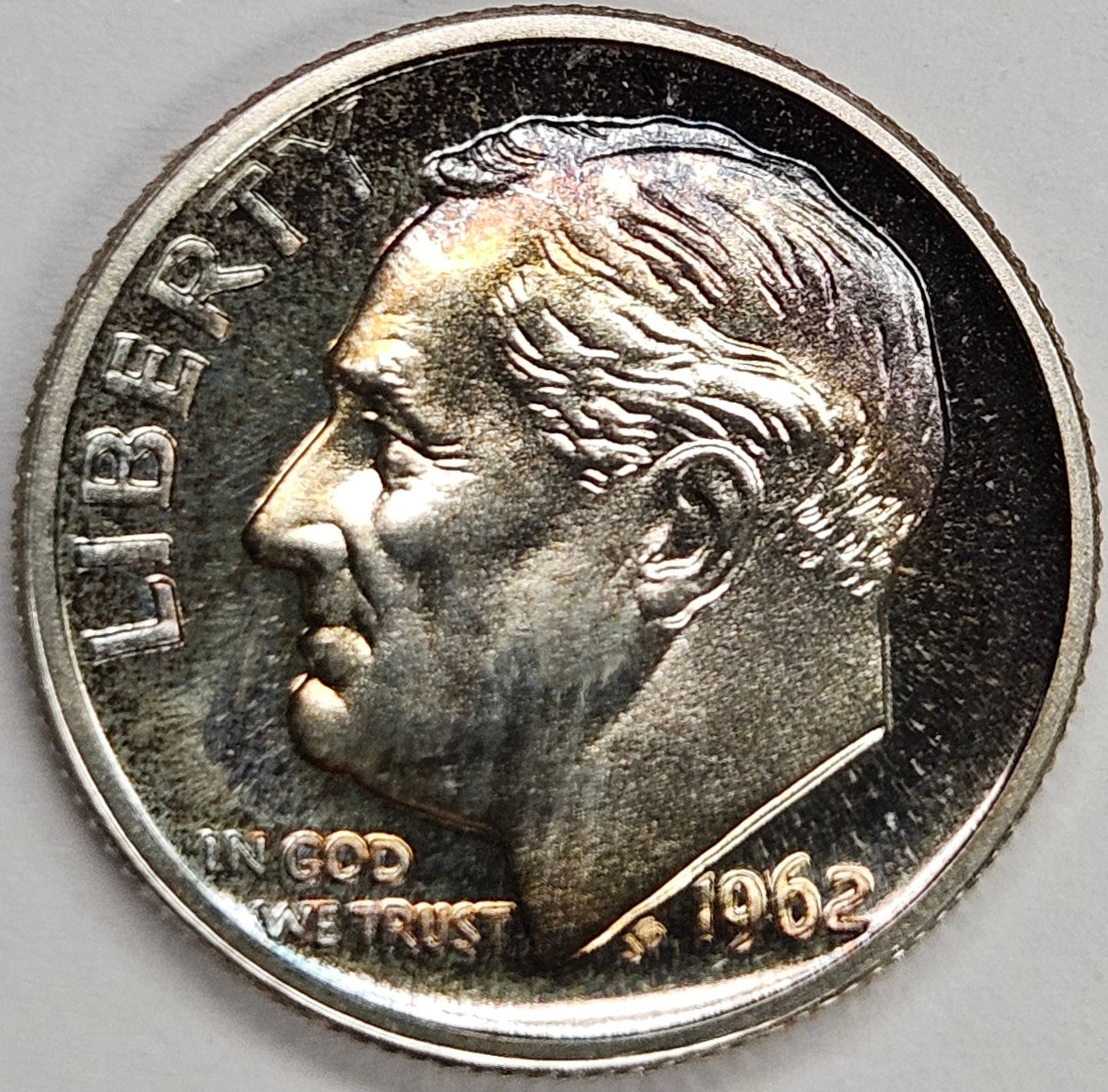1962 Roosevelt Dime Superb Proof Color! – Mount Vernon Coin