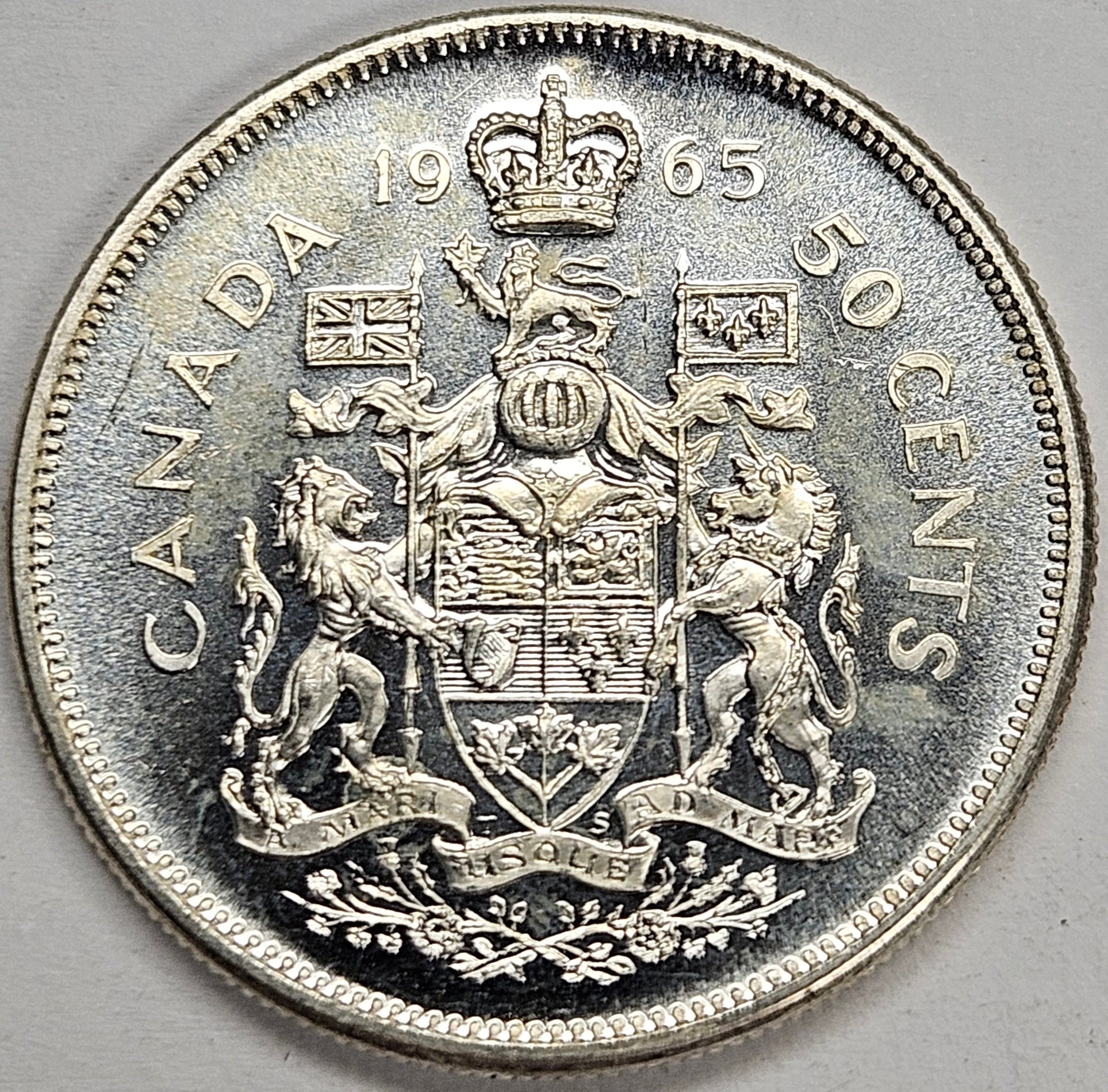 1965 Canadian Half Gem BU Prooflike – Mount Vernon Coin