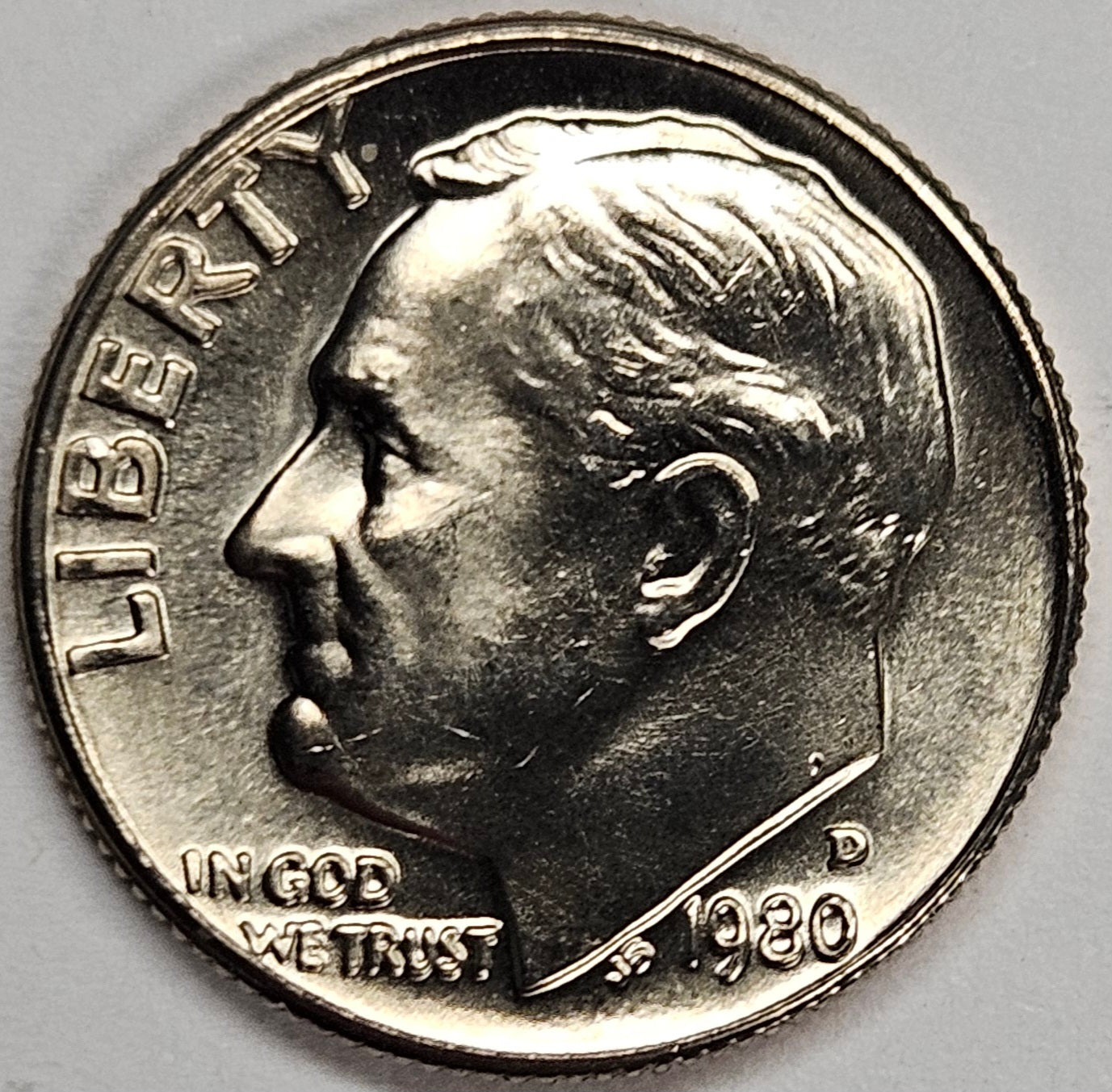 1980-D Roosevelt Dime Brilliant Uncirculated – Mount Vernon Coin