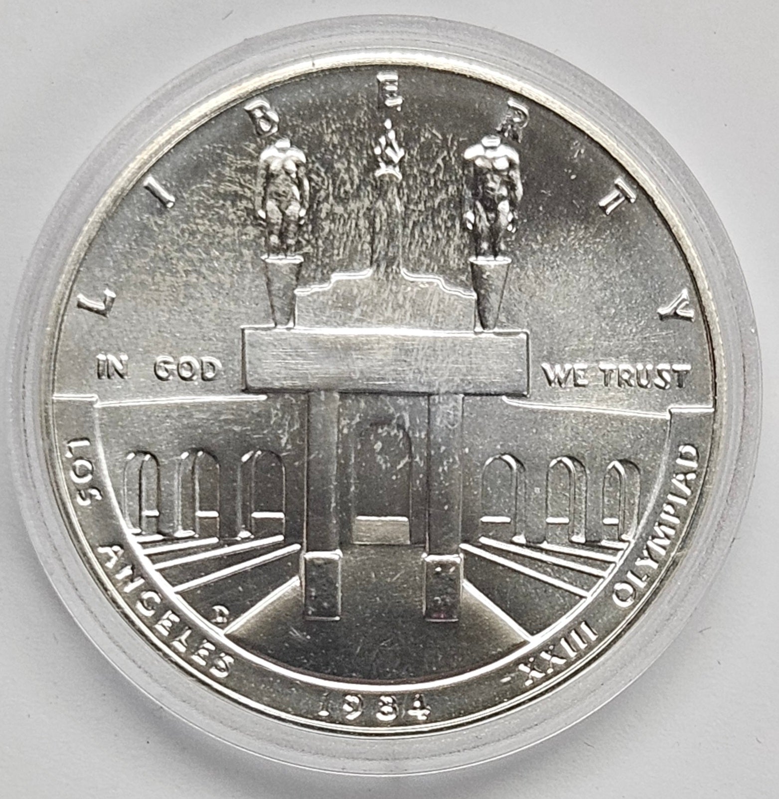 1984-D LA Olympic Coliseum Silver Dollar Gem BU in Original U.S. Mint ...