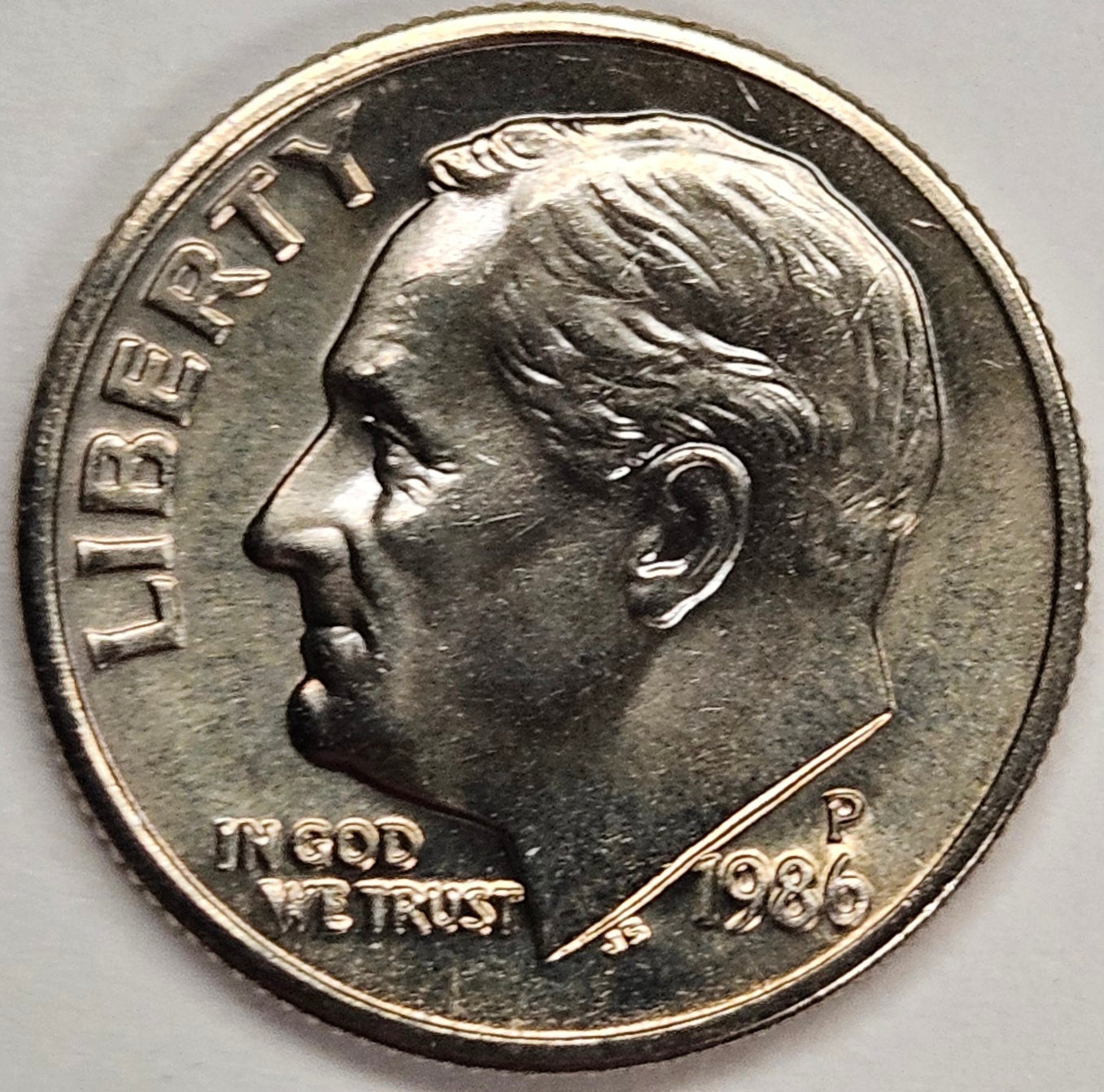1986 Roosevelt Dime Brilliant Uncirculated – Mount Vernon Coin