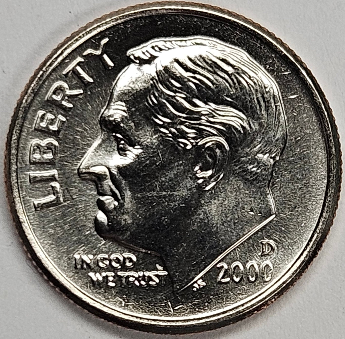 2000-D Roosevelt Dime Brilliant Uncirculated – Mount Vernon Coin