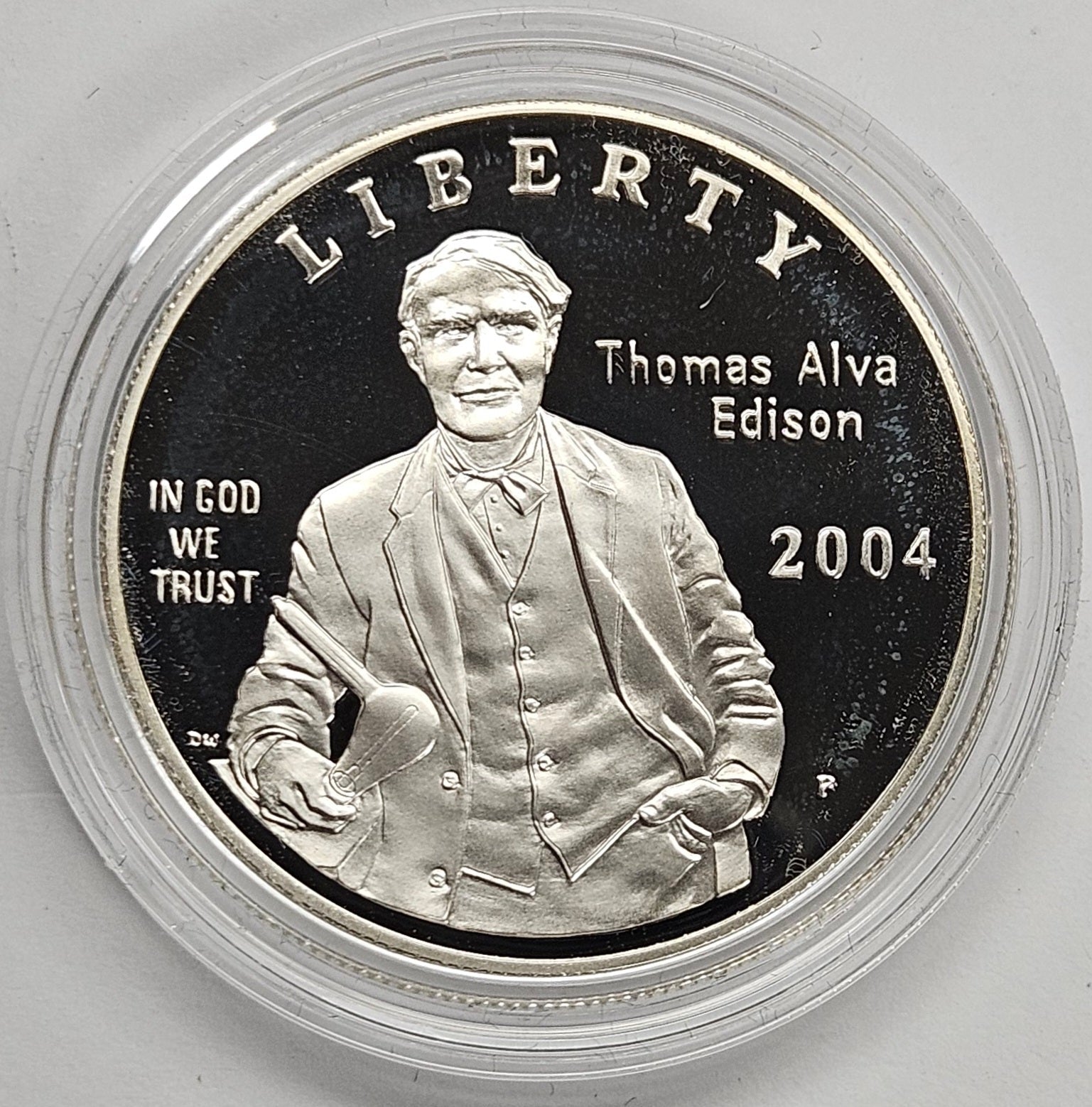 2004-P Thomas Alva Edison Silver Dollar Gem Brilliant Proof in Original ...