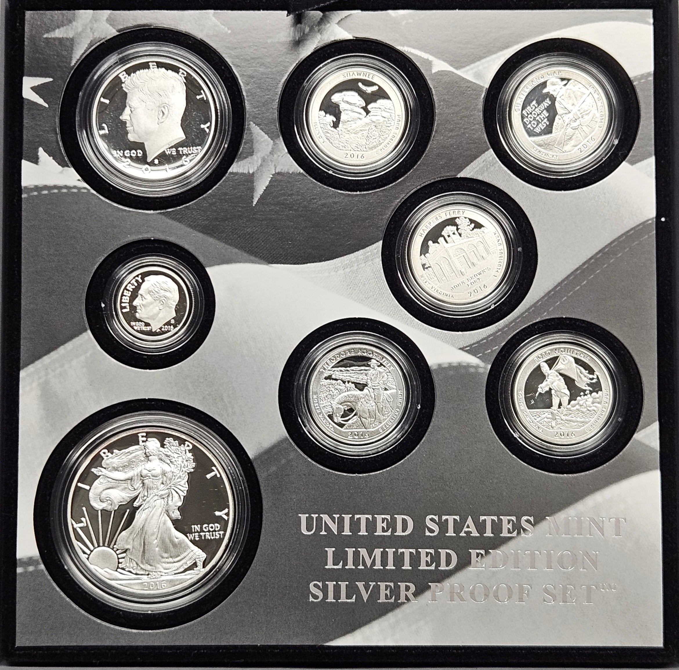 2016-S Limited Edition Silver Proof Set Superb Brilliant Proof Silver ...