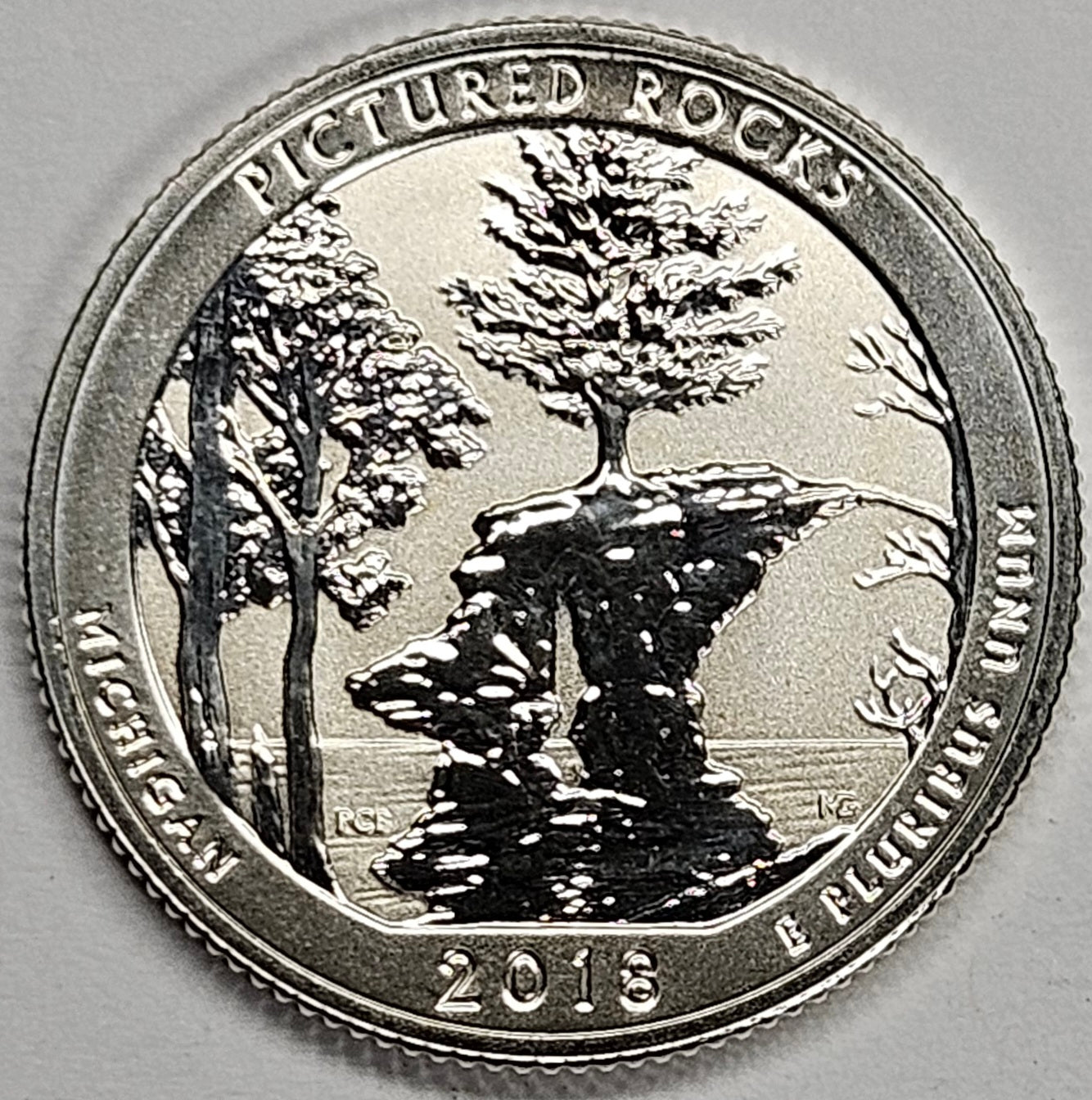 2018-S Pictured Rocks National Park, MI Quarter Gem Reverse Proof ...