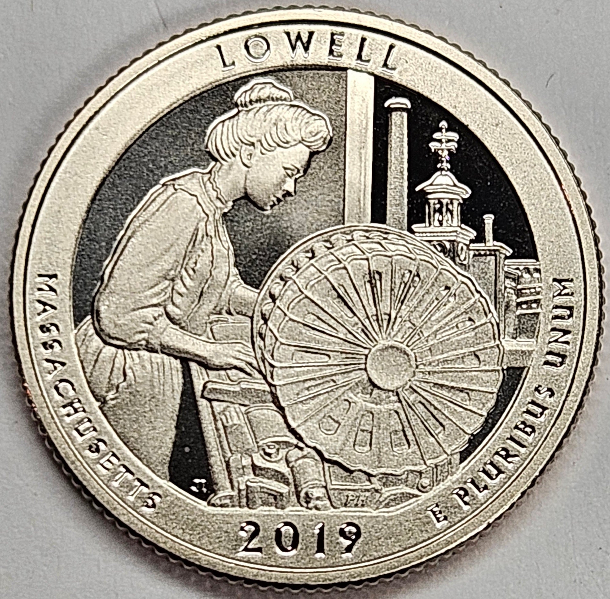 2019-S Lowell National Historical Park, MA Quarter Superb Brilliant ...