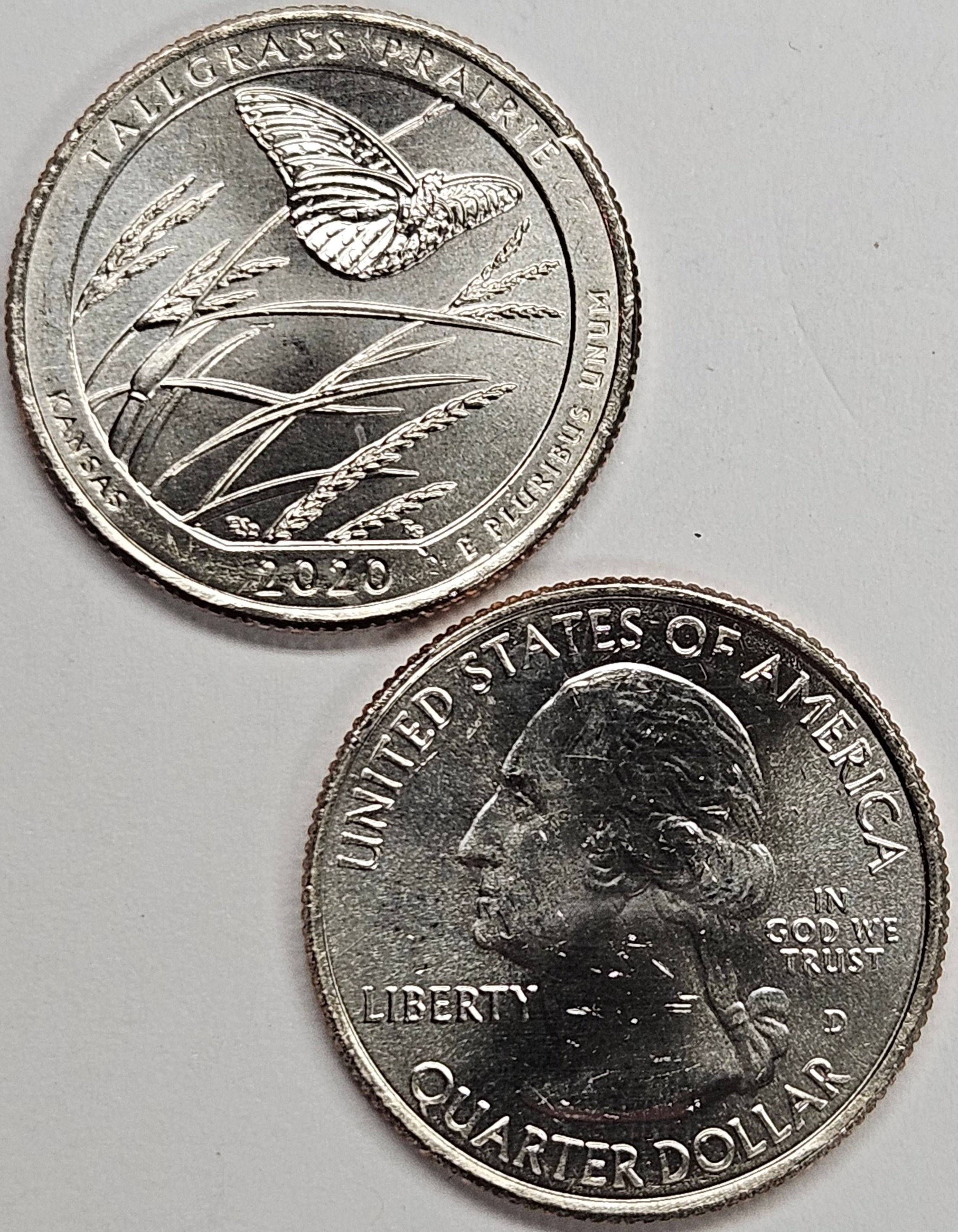 2020-P and D Pair Tallgrass Prairie National Preserve, KS Quarters ...