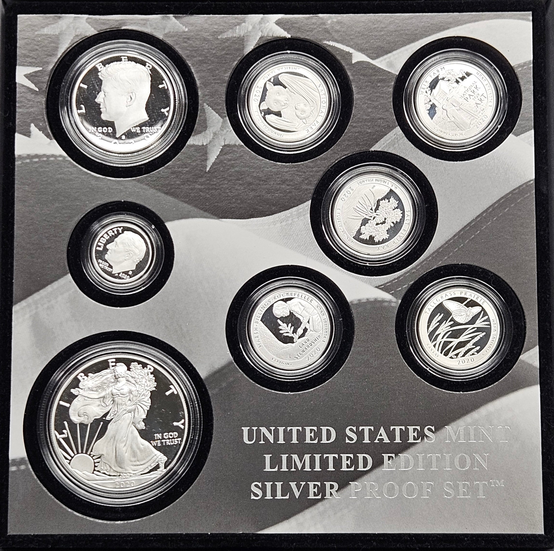 2020-S Limited Edition Silver Proof Set Superb Brilliant Proof Silver ...