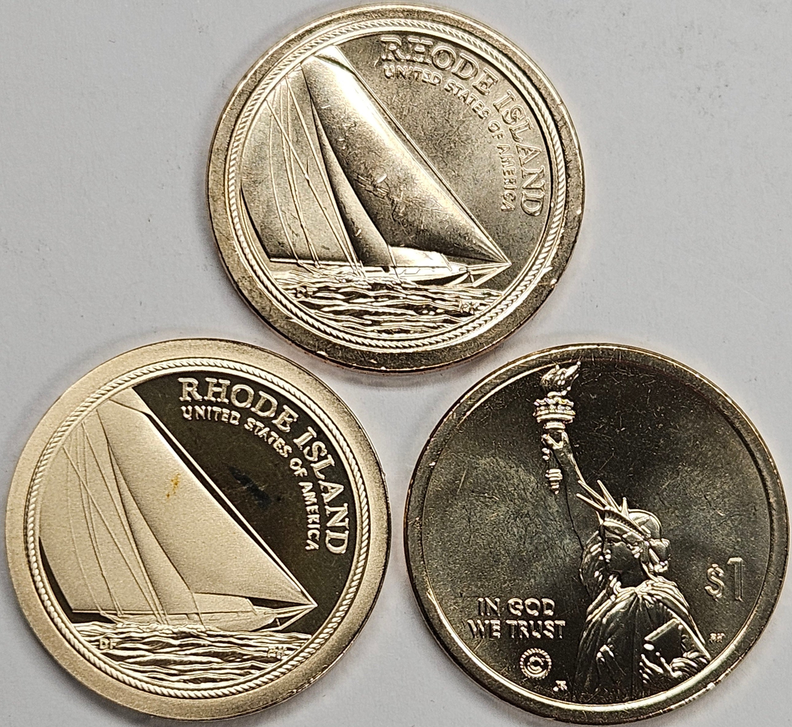 2022-P,D and S Rhode Island Innovation Dollar Trio Choice BU and Superb ...