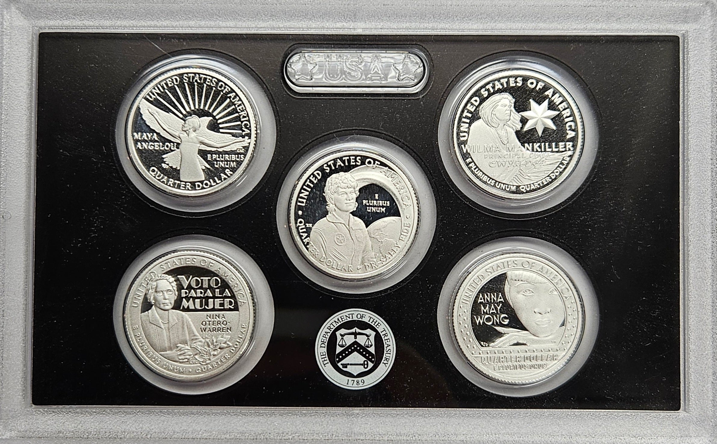2022-S Silver Famous Women 5-coin Quarter Proof Set Superb Brilliant ...