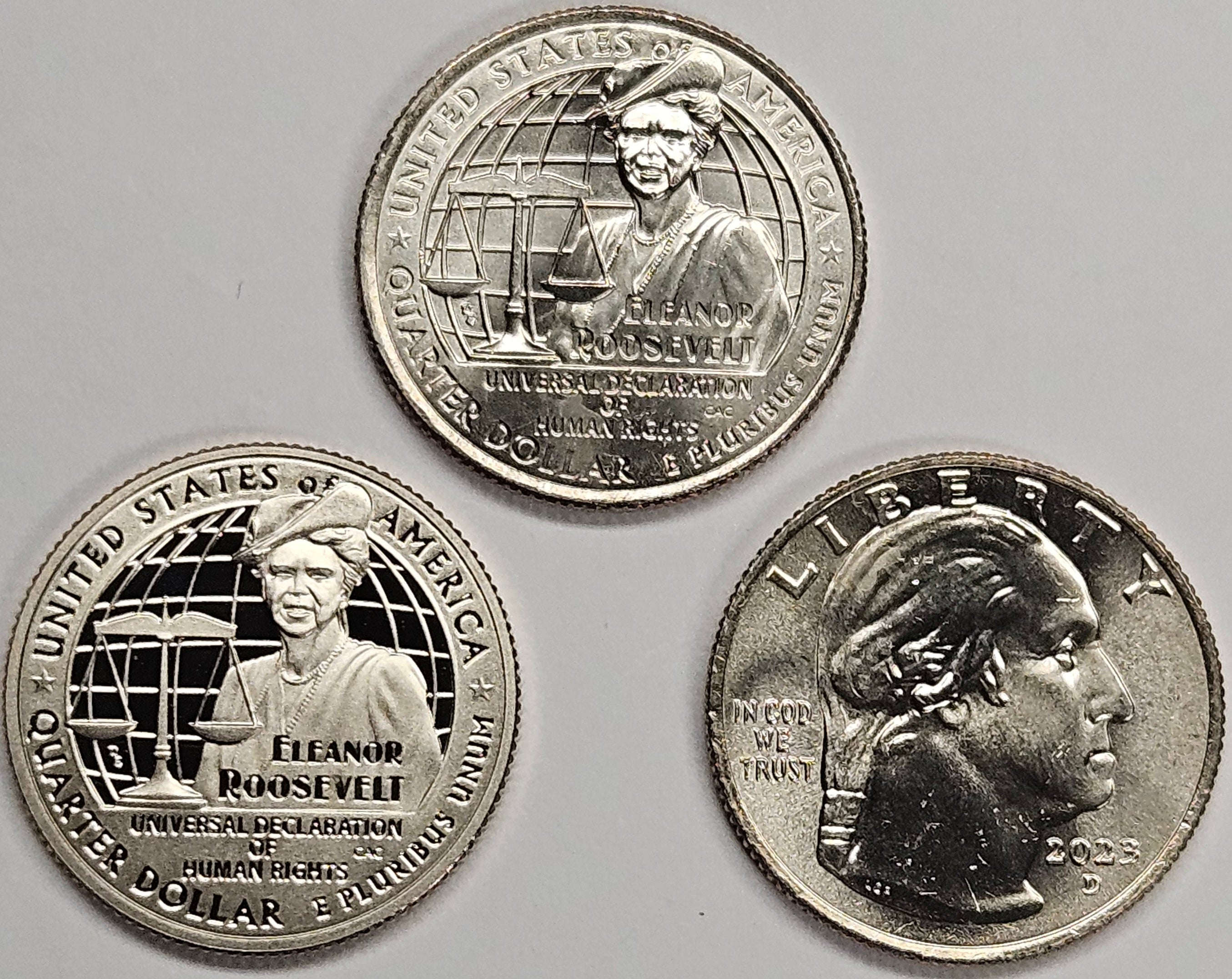 2023-P, D and S Eleanor Roosevelt Famous Women Quarters Choice BU and ...