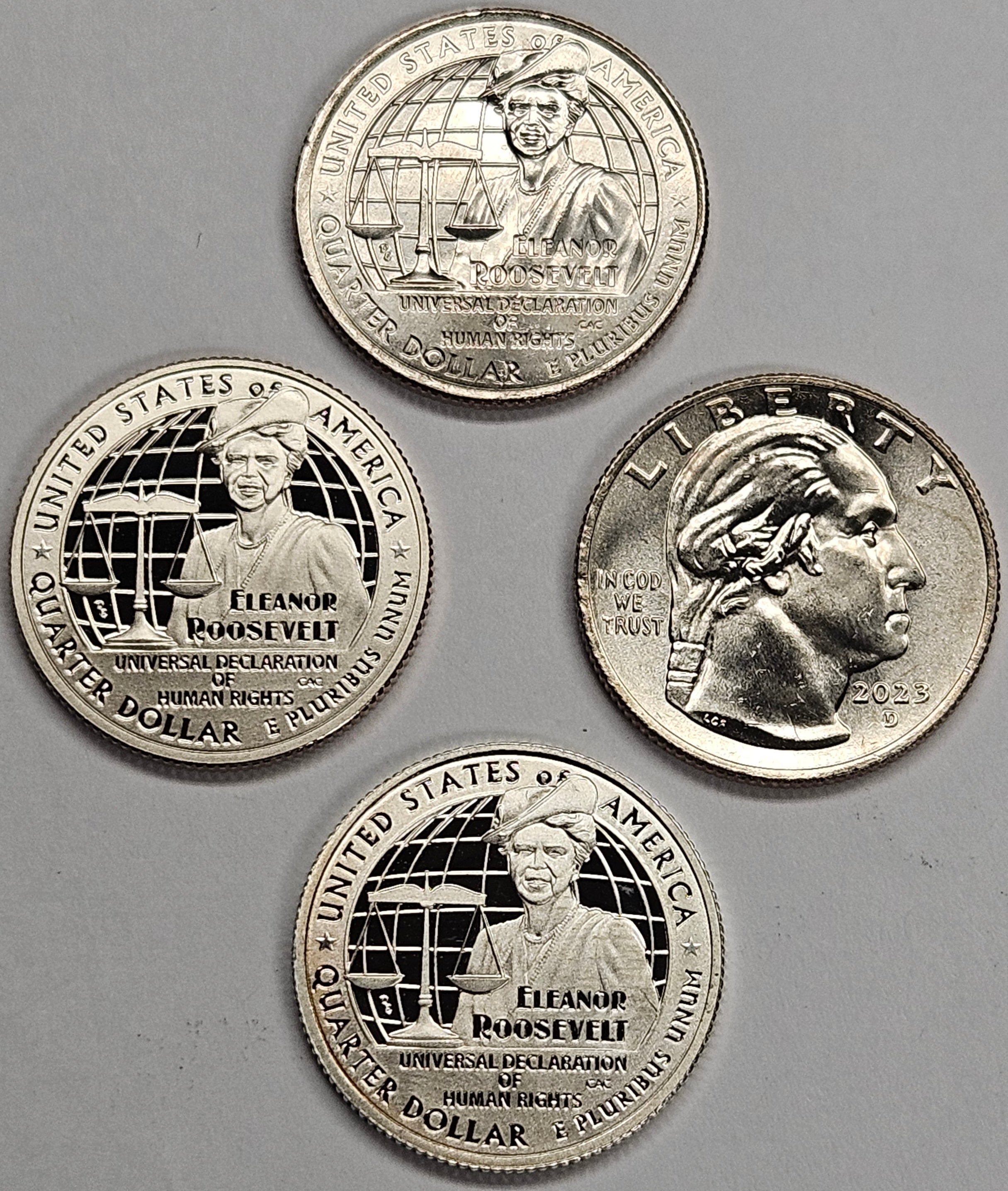 2023-P, D, S and S Silver Eleanor Roosevelt Famous Women Quarters ...