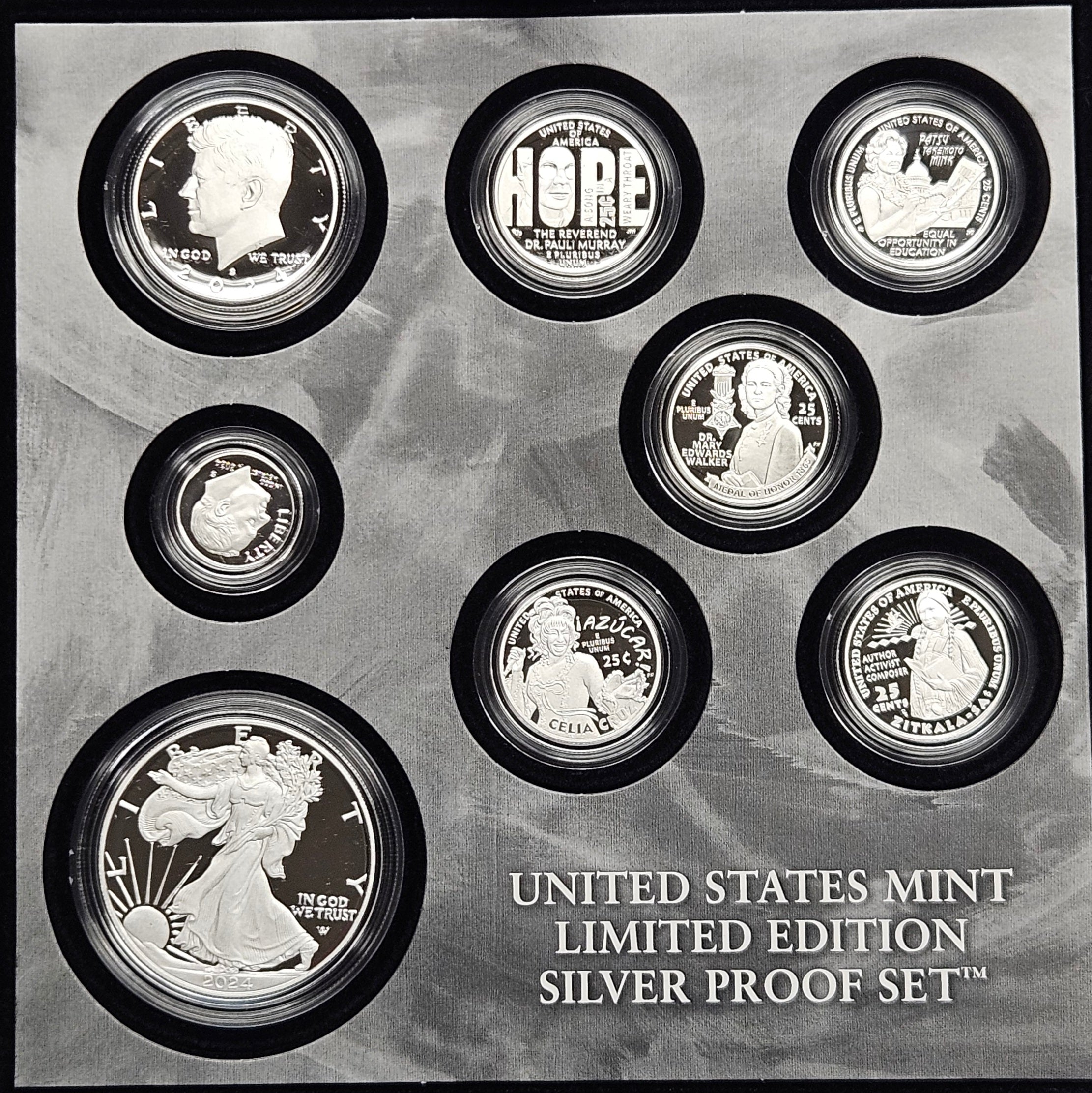 2024-S Limited Edition Silver Proof Set Superb Brilliant Proof Silver ...