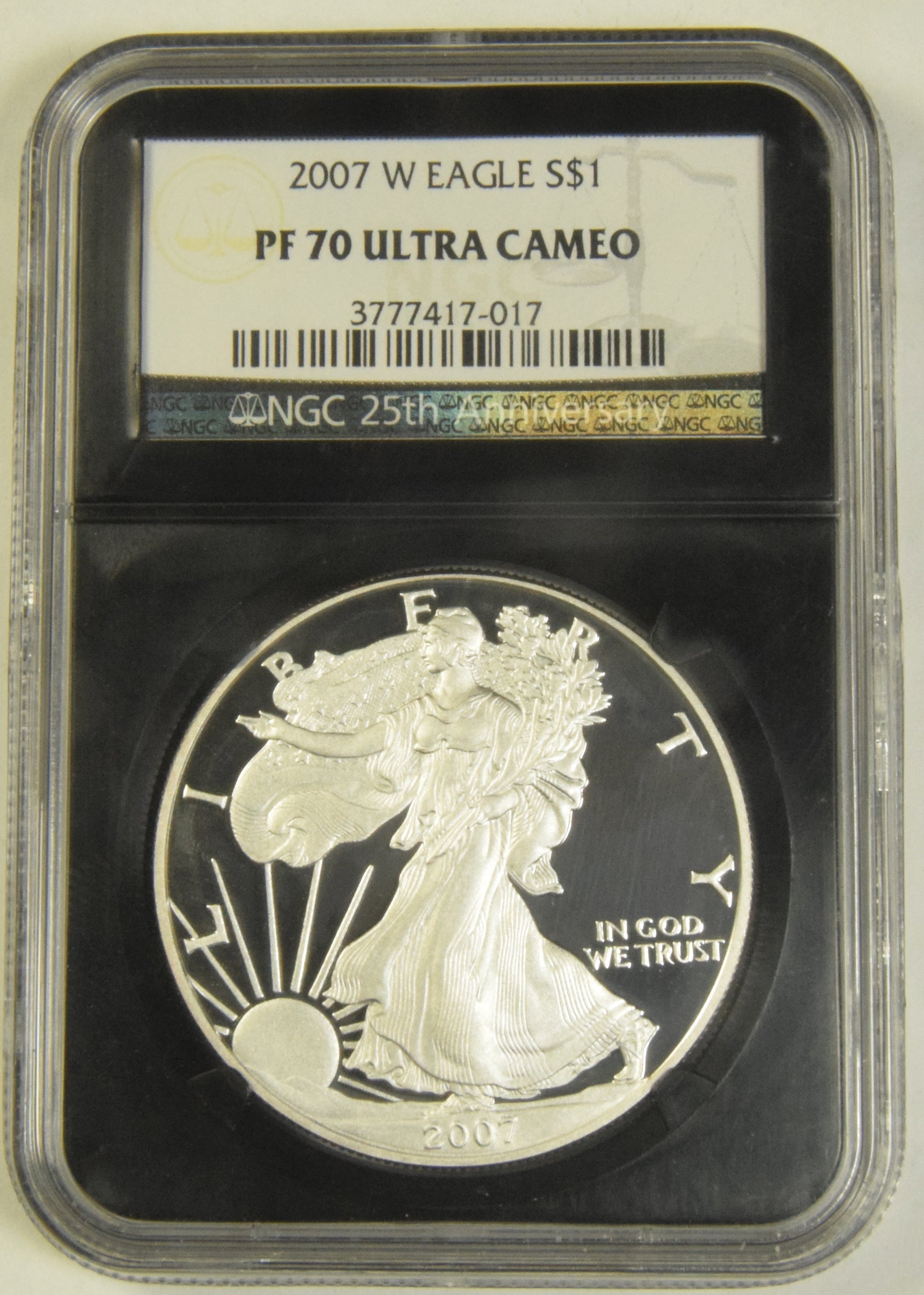 2007-W Silver Eagle NGC PF-70 Ultra Cameo NGC 25th Anniversary Retro ...