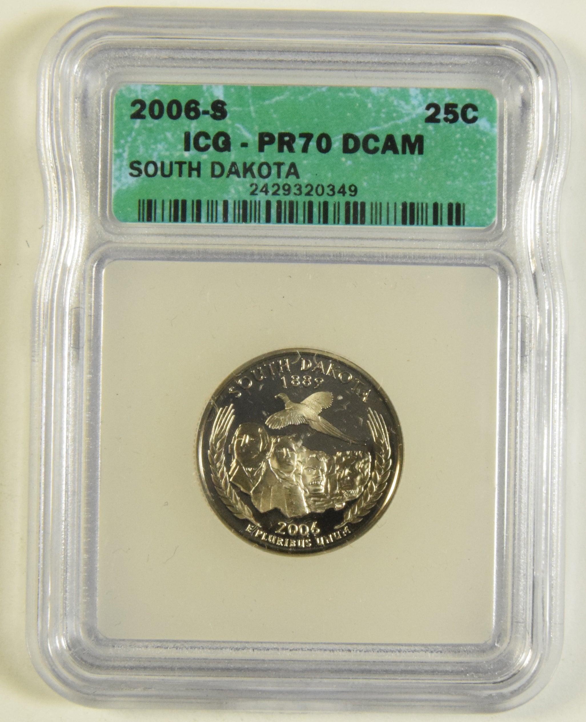 2006-S South Dakota State Quarter ICG PR-70 DCAM – Mount Vernon Coin