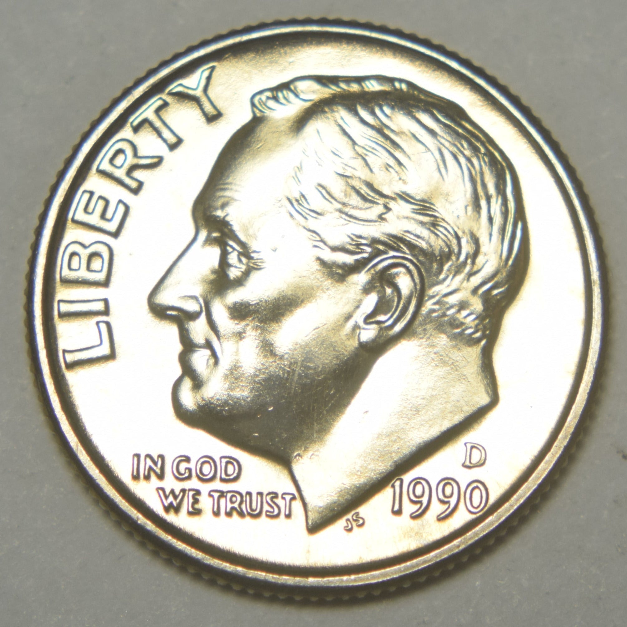 1990-D Roosevelt Dime Brilliant Uncirculated – Mount Vernon Coin