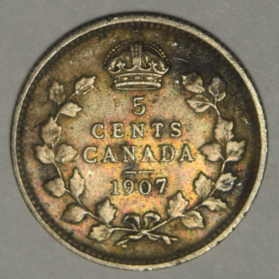 1907 Canadian 5 Cents Fine – Mount Vernon Coin