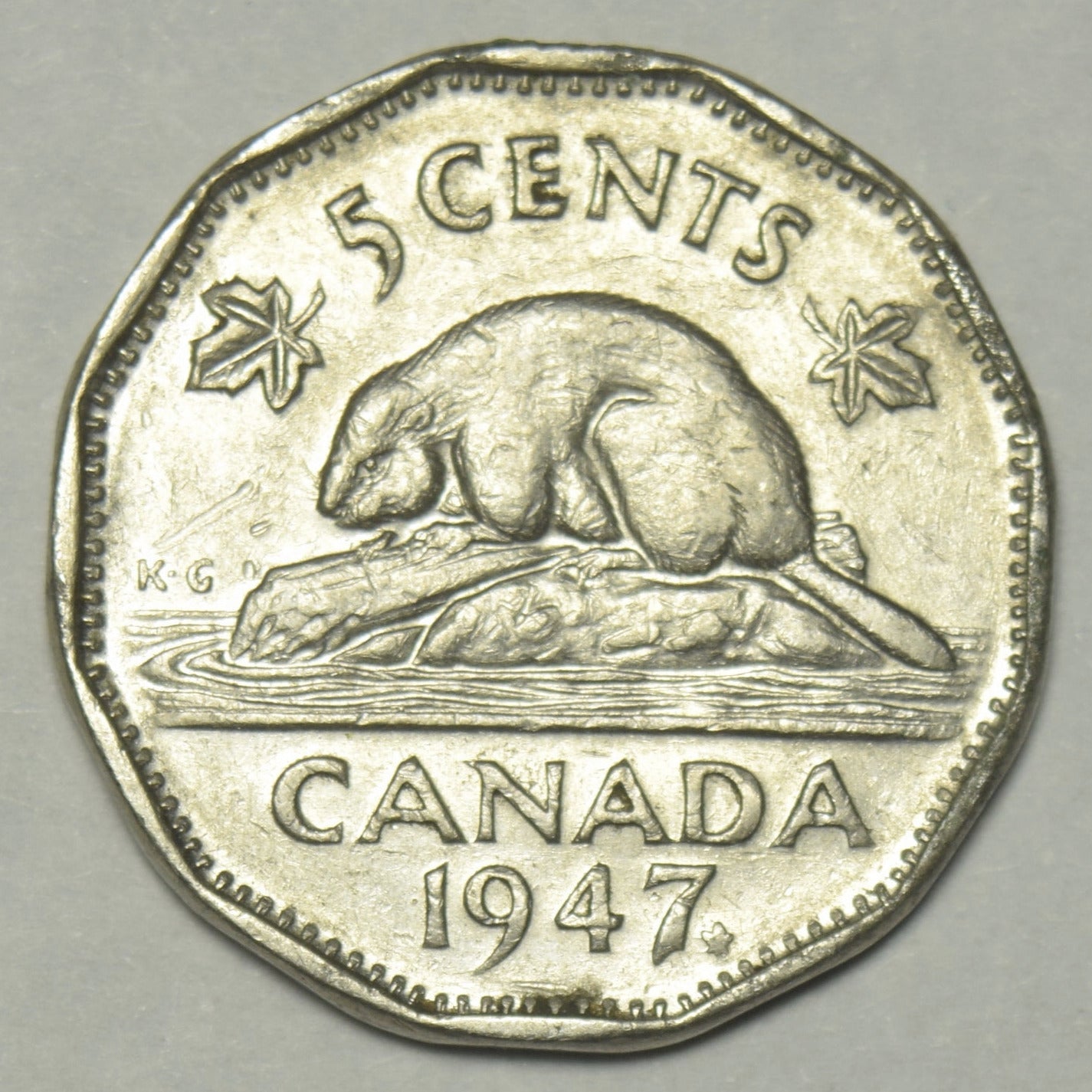 1947 ML Canadian 5 Cents Extremely Fine – Mount Vernon Coin