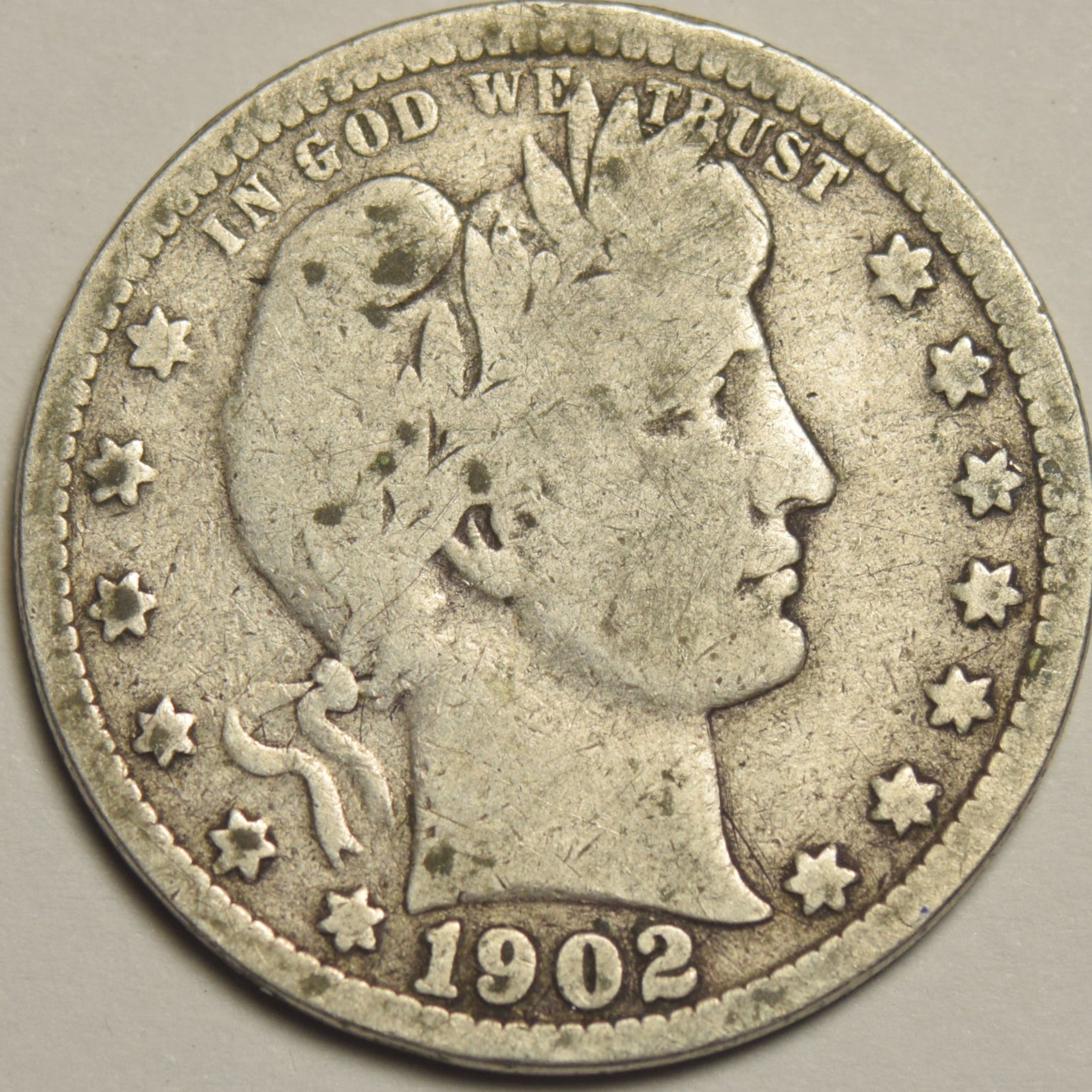 1902 Barber Quarter Good – Mount Vernon Coin
