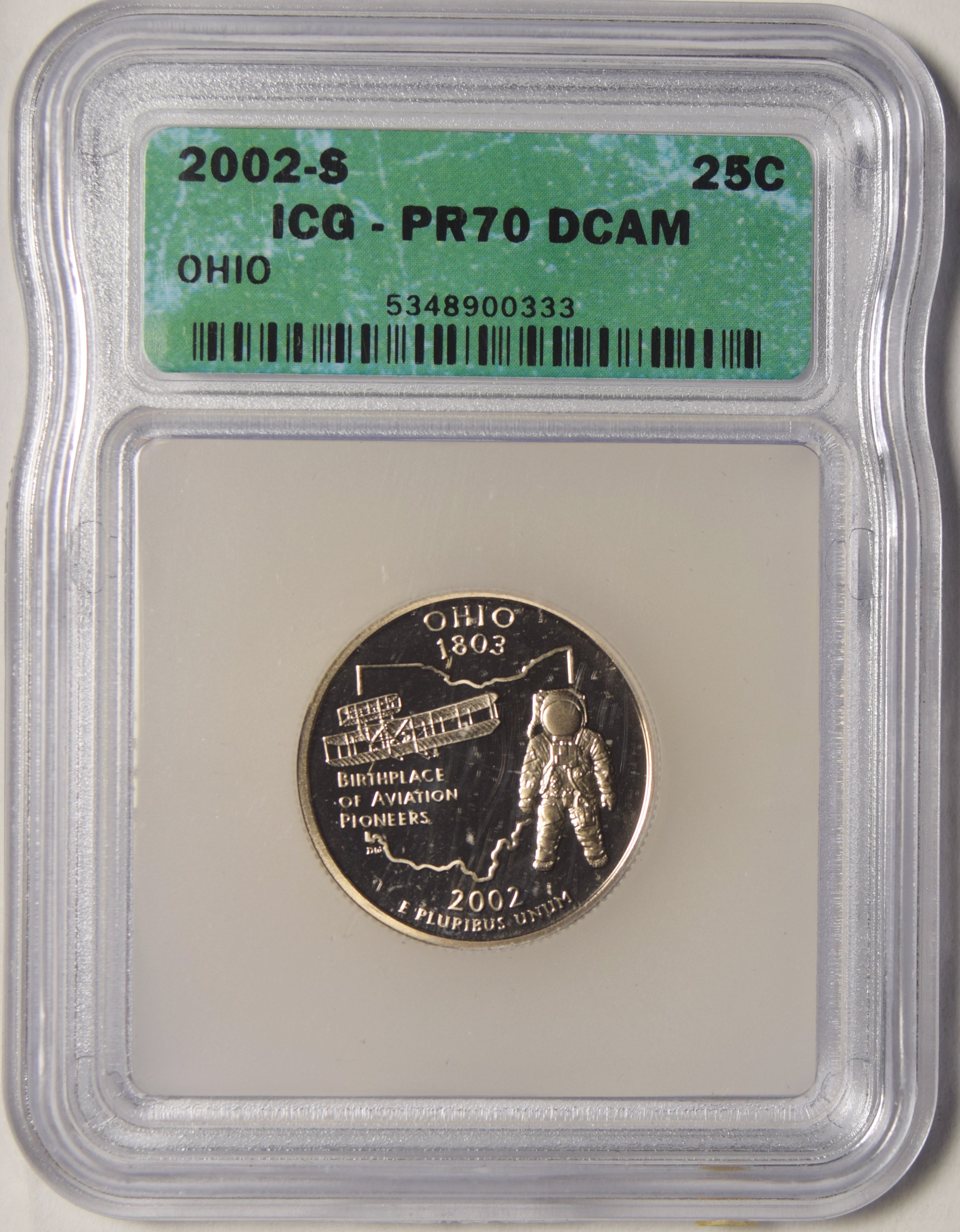 2002-S Ohio State Quarter ICG PR-70 DCAM – Mount Vernon Coin