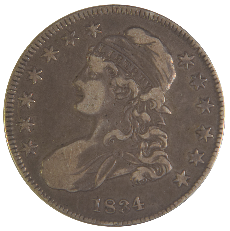 1834 Small Date Bust Half Extremely Fine – Mount Vernon Coin