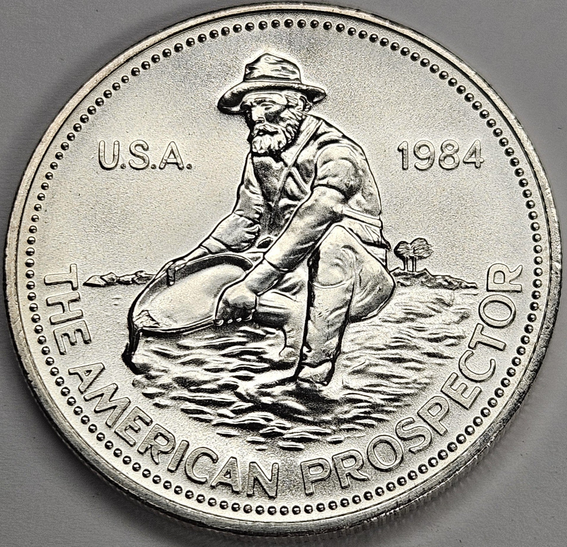 1980s Engelhard Prospector 1 oz. Silver Round .999 Brilliant ...